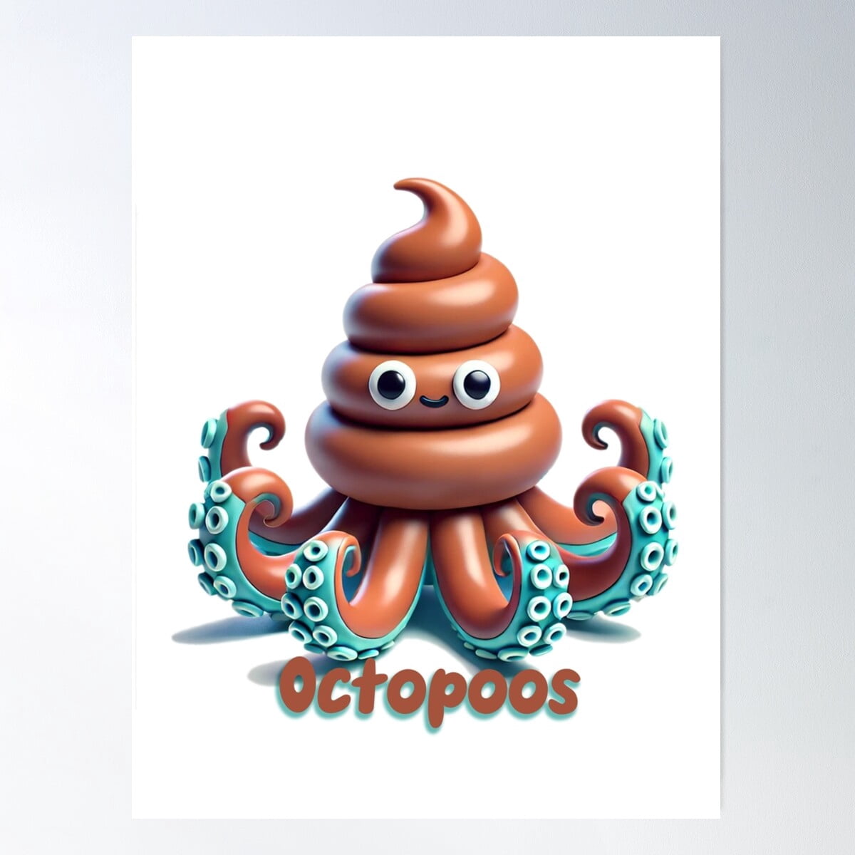 Octopoos: The Adorably Silly Octopus Design Poster Wall Art, Modern ...