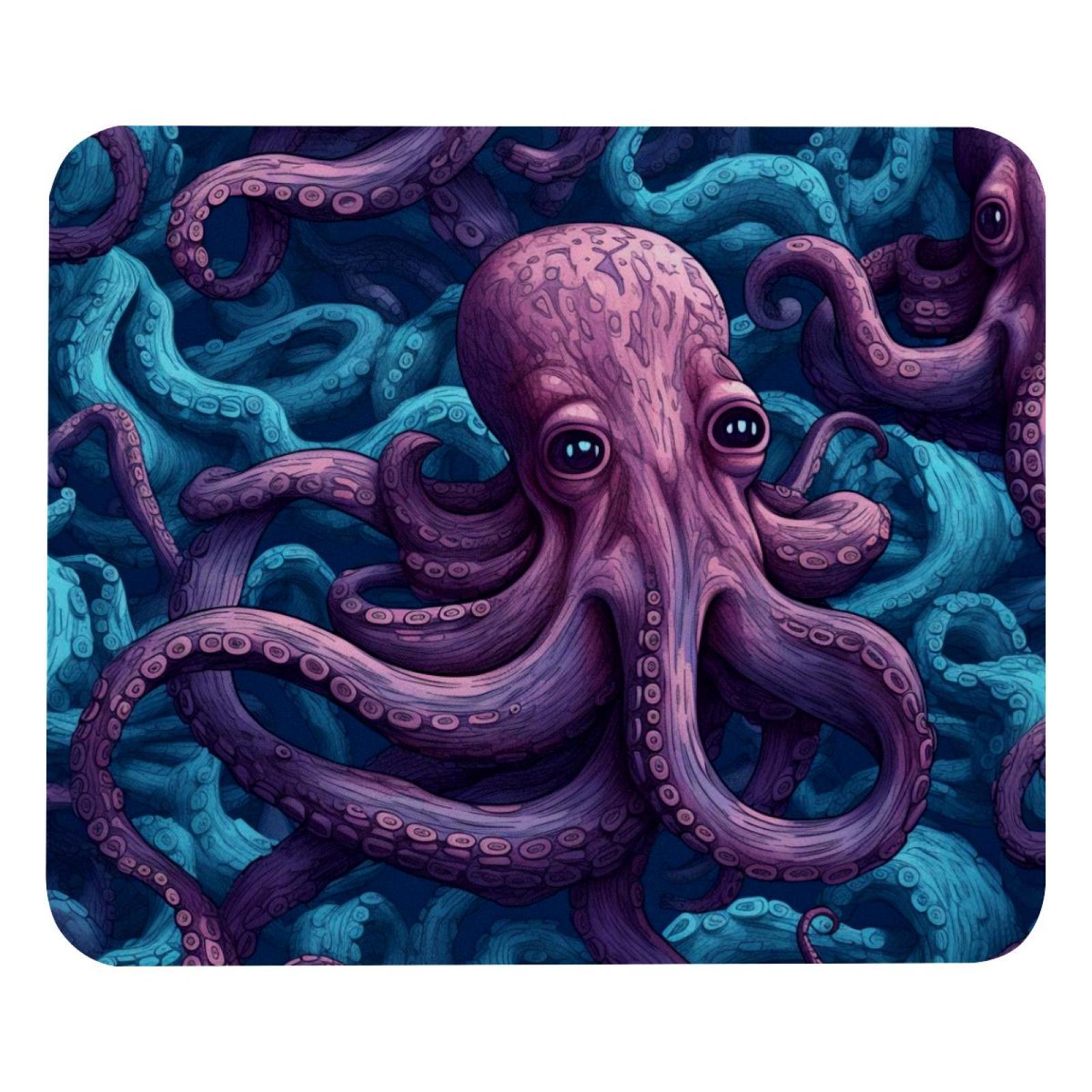 Octopus 8.3x9.8 Inch Square Gaming Mouse Pad with Non-Slip Rubber ...