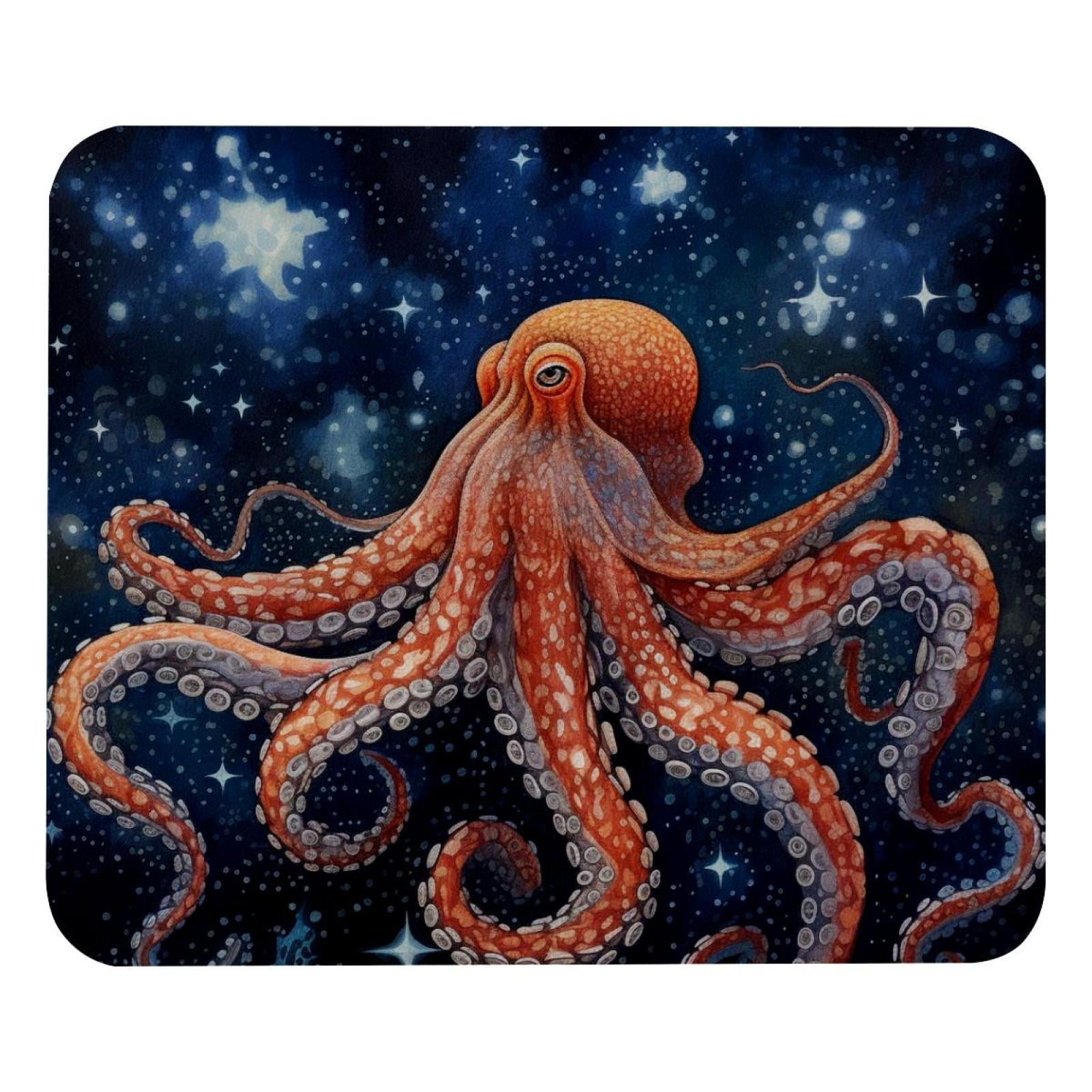 Octopus 8.3x9.8 Inch Square Non-Slip Rubber Bottom Mouse Pad, Desk Pad ...