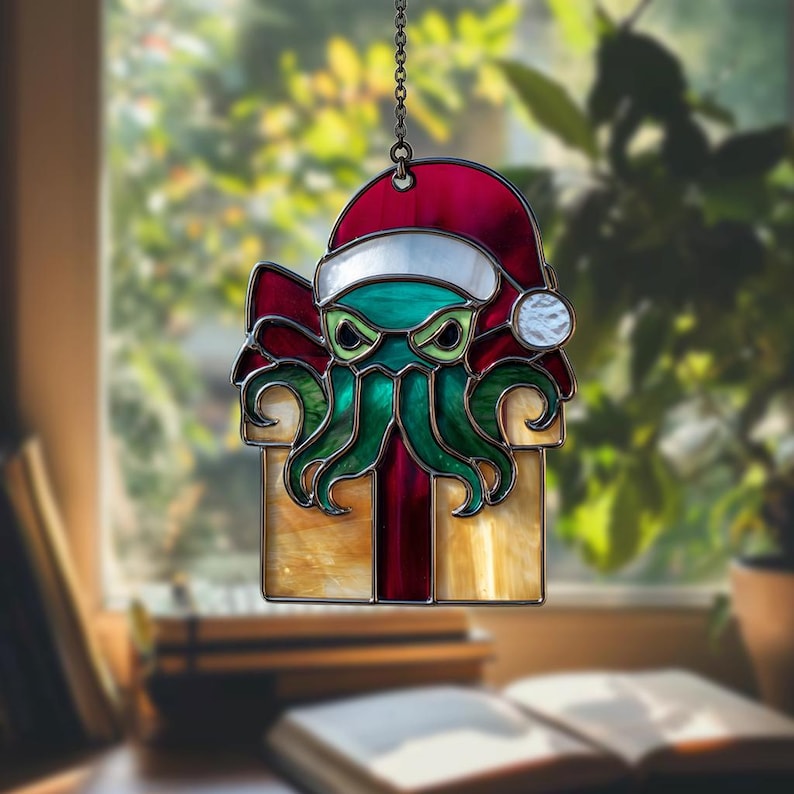 Octopus Acrylic Suncatcher Window Hanging, Octopus Ornaments, Octopus ...