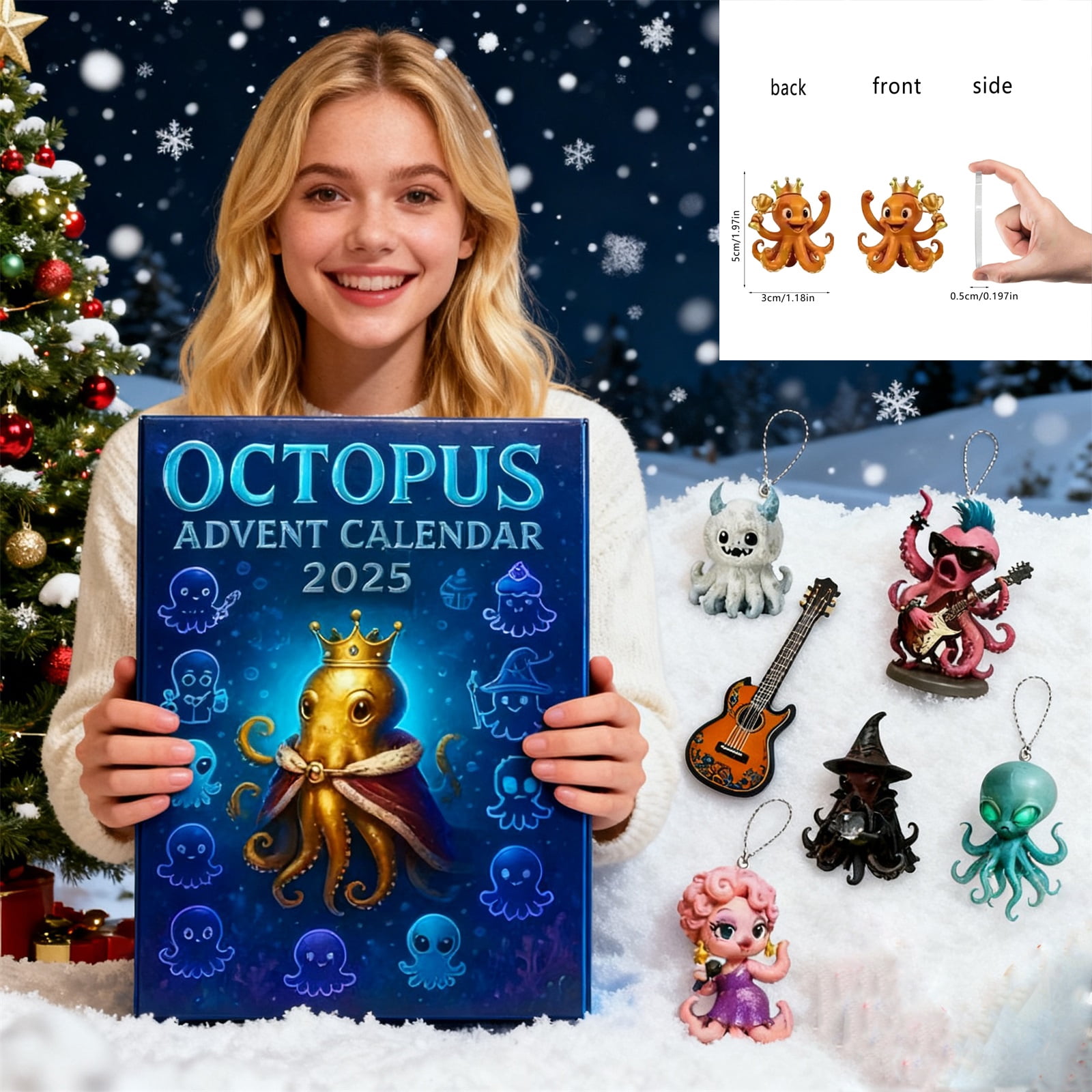 Octopus Advent Calendar 2025, 24 Collectible Figures Countdown Calendar ...