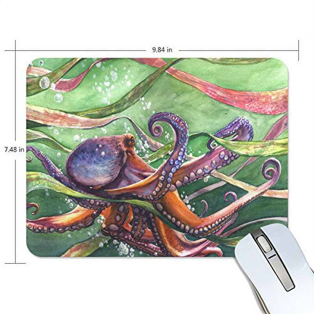 Octopus And Aquatic Plants Mouse pads Gaming Mouse Pad 9.84x7.87 inches ...