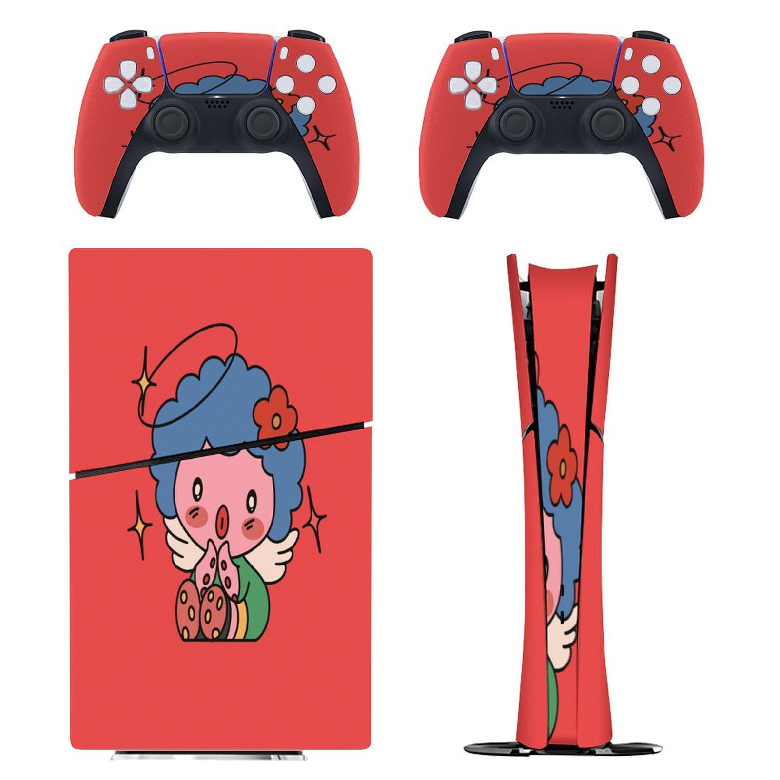 Octopus Angel PS5/PS5 Slim Digital Disc Skin Sticker For Console And ...