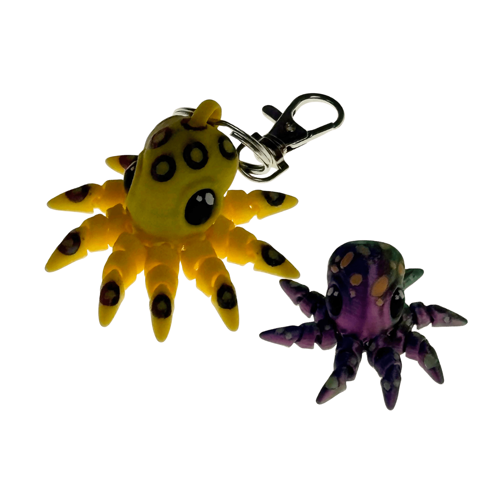 Octopus Articulated Keychain Clip 3D Printed USA Figure Fidget Gift ...