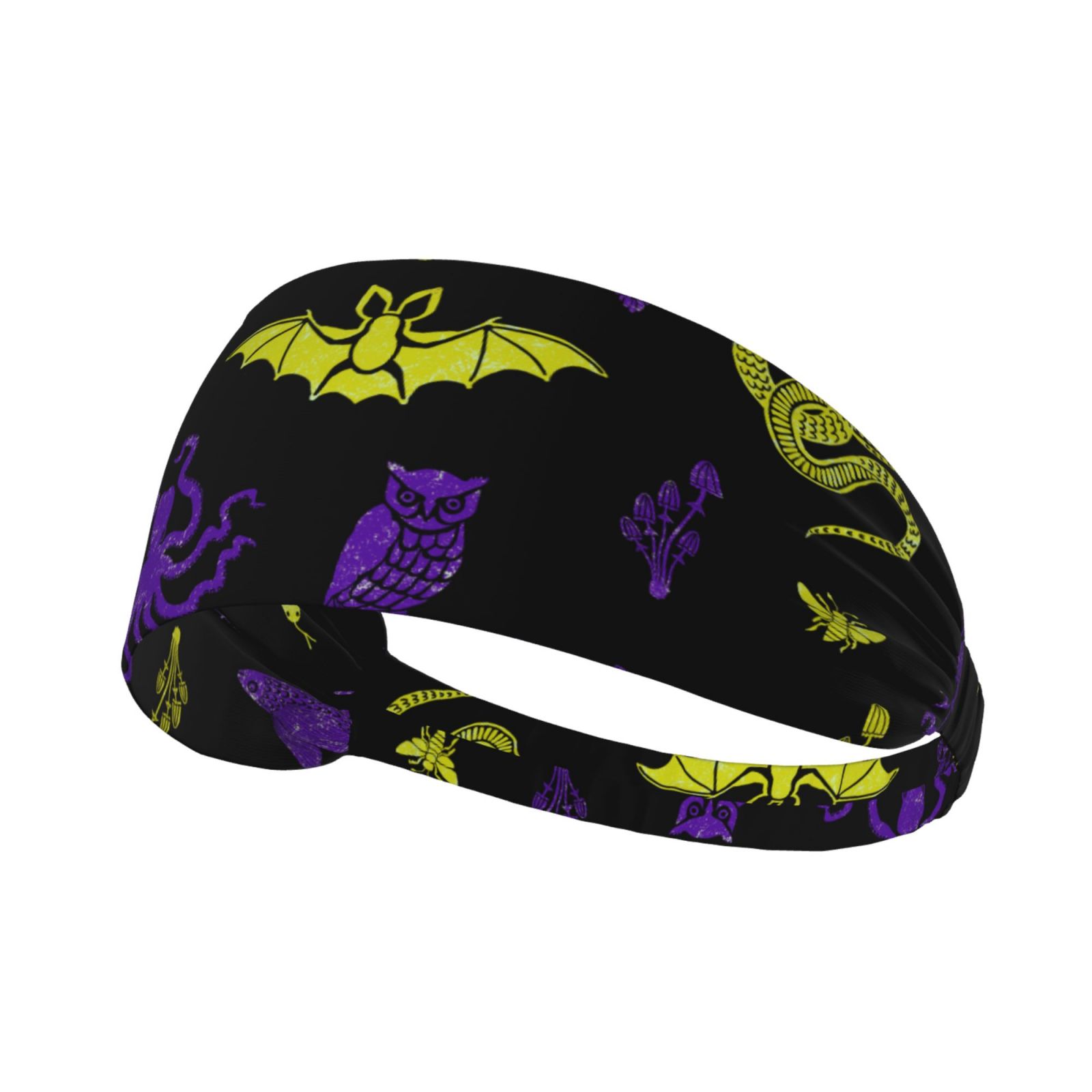 Octopus Bird Owl Flying Fish Snake Sweat Band Sports Headbands for Men ...