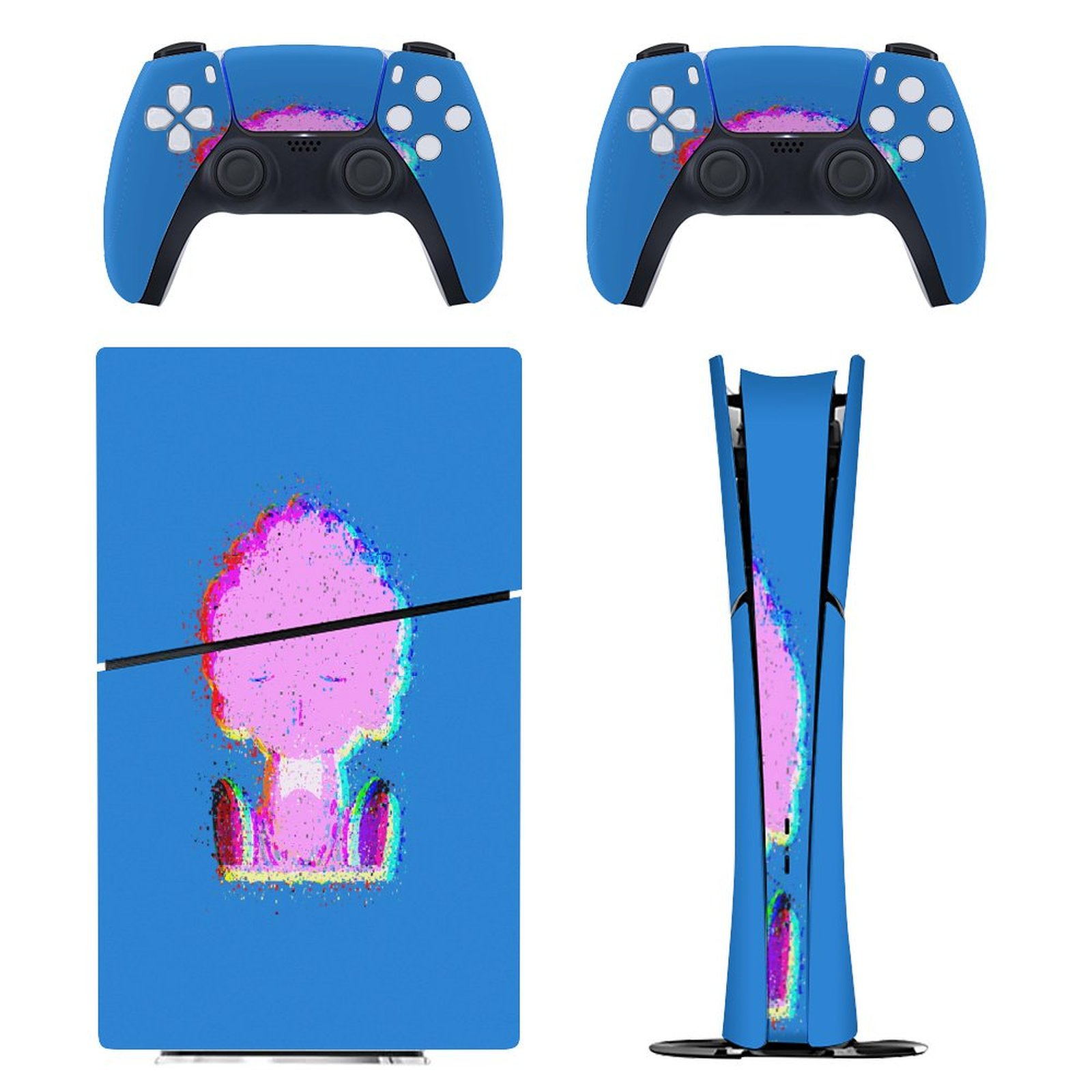 Octopus Boom Color PS5/PS5 Slim Digital Disc Skin Sticker For Console ...