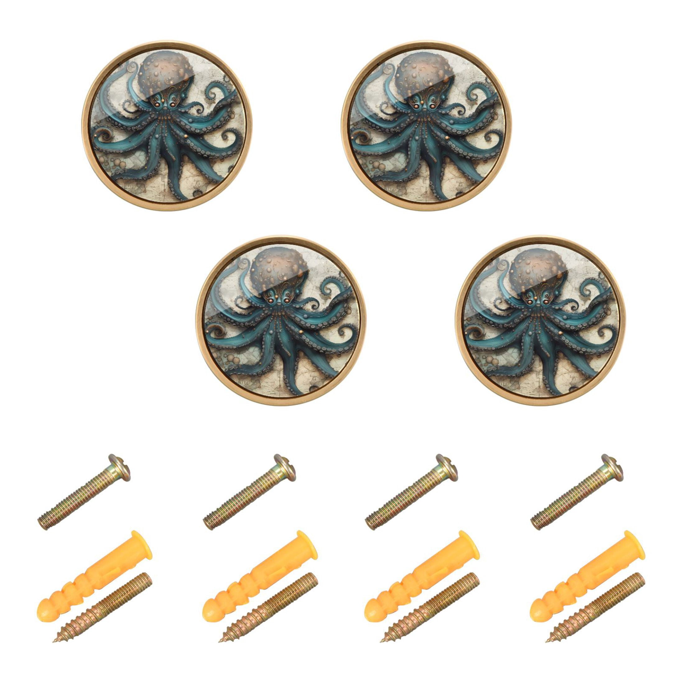 Octopus Cabinet Knobs Kitchen Drawers Knobs Door Round Pulls Knob ...