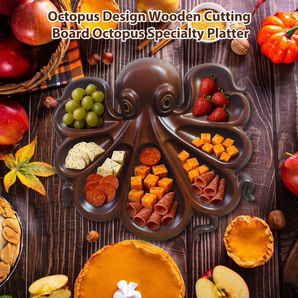 Octopus Charcuterie Board – Nautical Tentacle Platter Design for ...