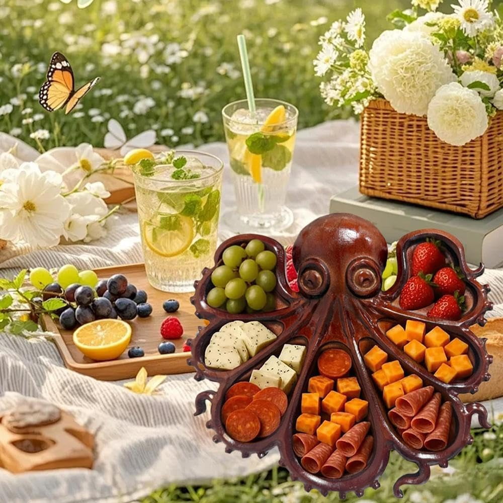 Octopus Charcuterie Platter - Charcuterie Boards Serving Platter Dishes ...