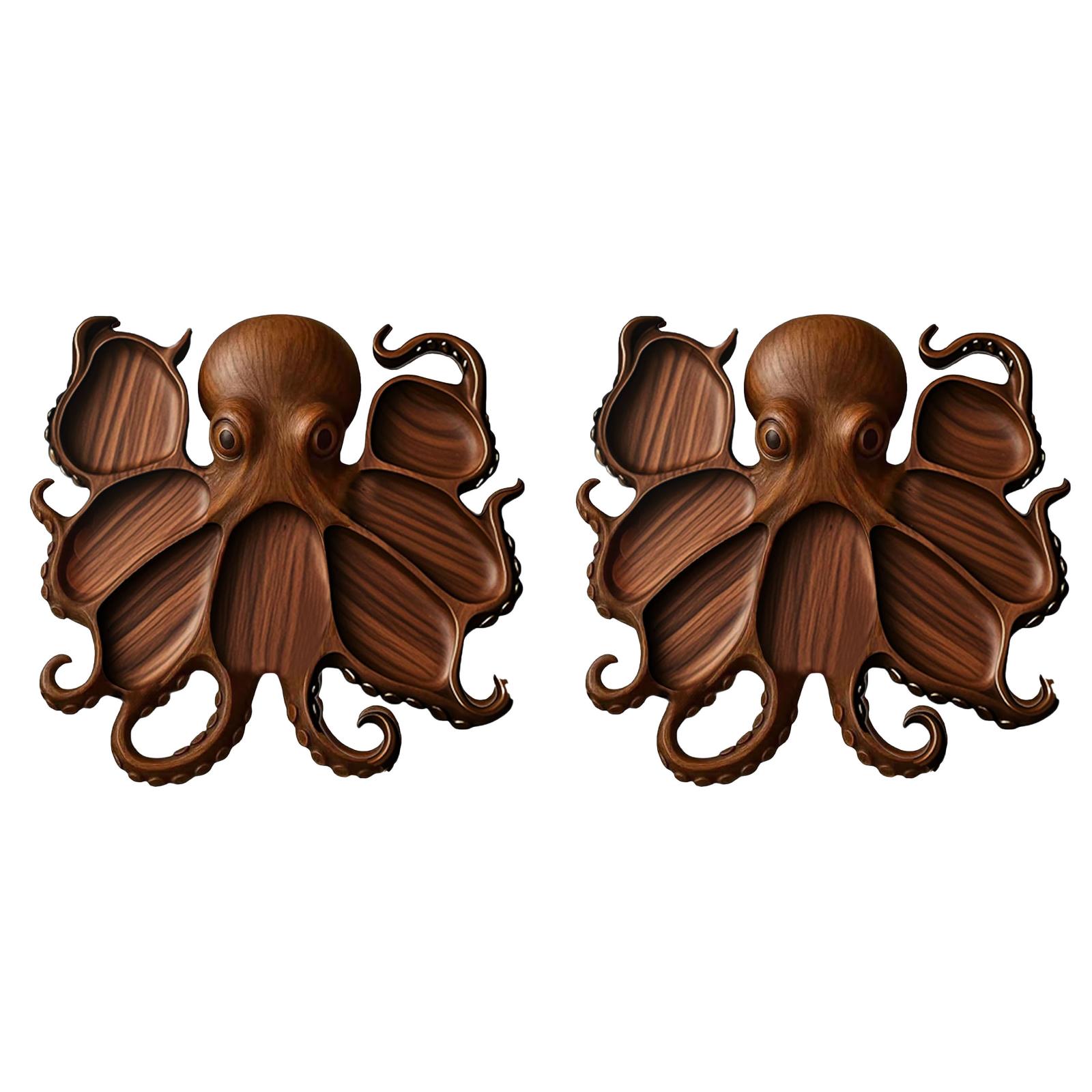 Octopus Charcuterie Platter, Gift for Seafood Lovers, 12 Inch Ocean ...