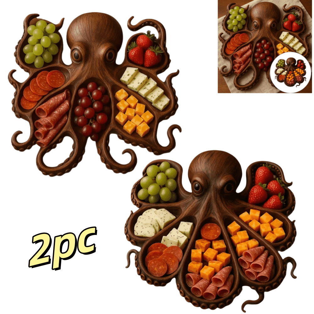 Octopus Charcuterie Platter – Gift for Seafood Lovers, Ocean Theme ...