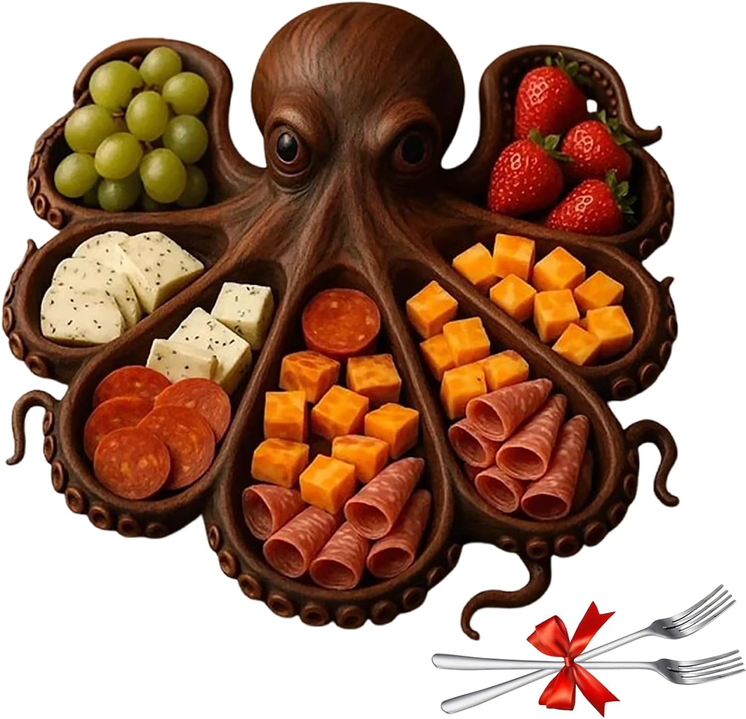 Octopus Charcuterie Platter - Gift for Seafood Lovers with Kraken ...