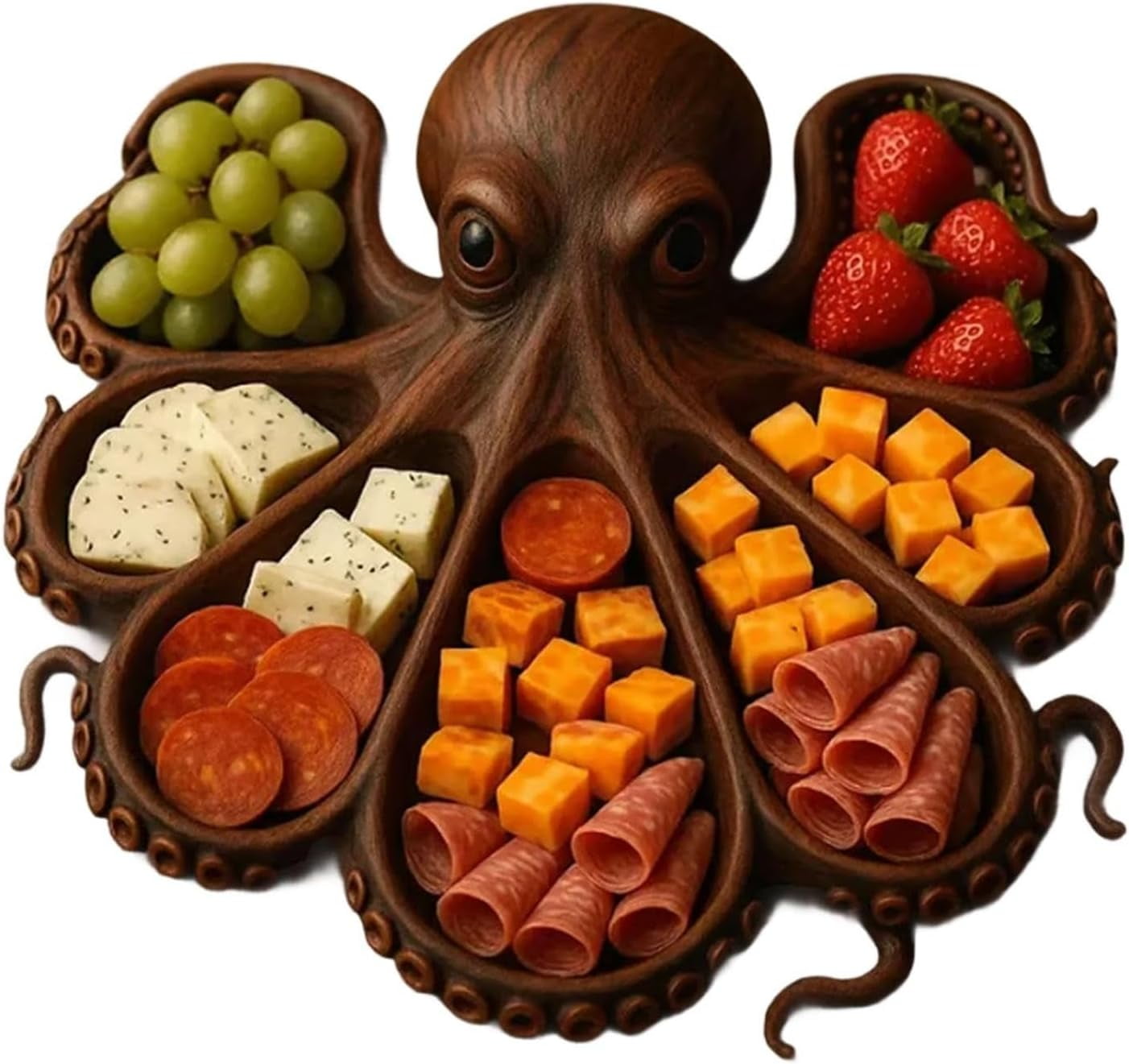 Octopus Charcuterie Platter, Ocean Themed Cheese Bread Board, Novelty Serving Tray Board for ...