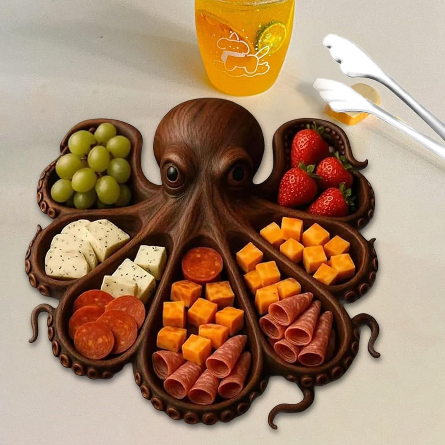 Octopus Charcuterie Platter, Ocean Themed Novelty Serving Tray Platter ...