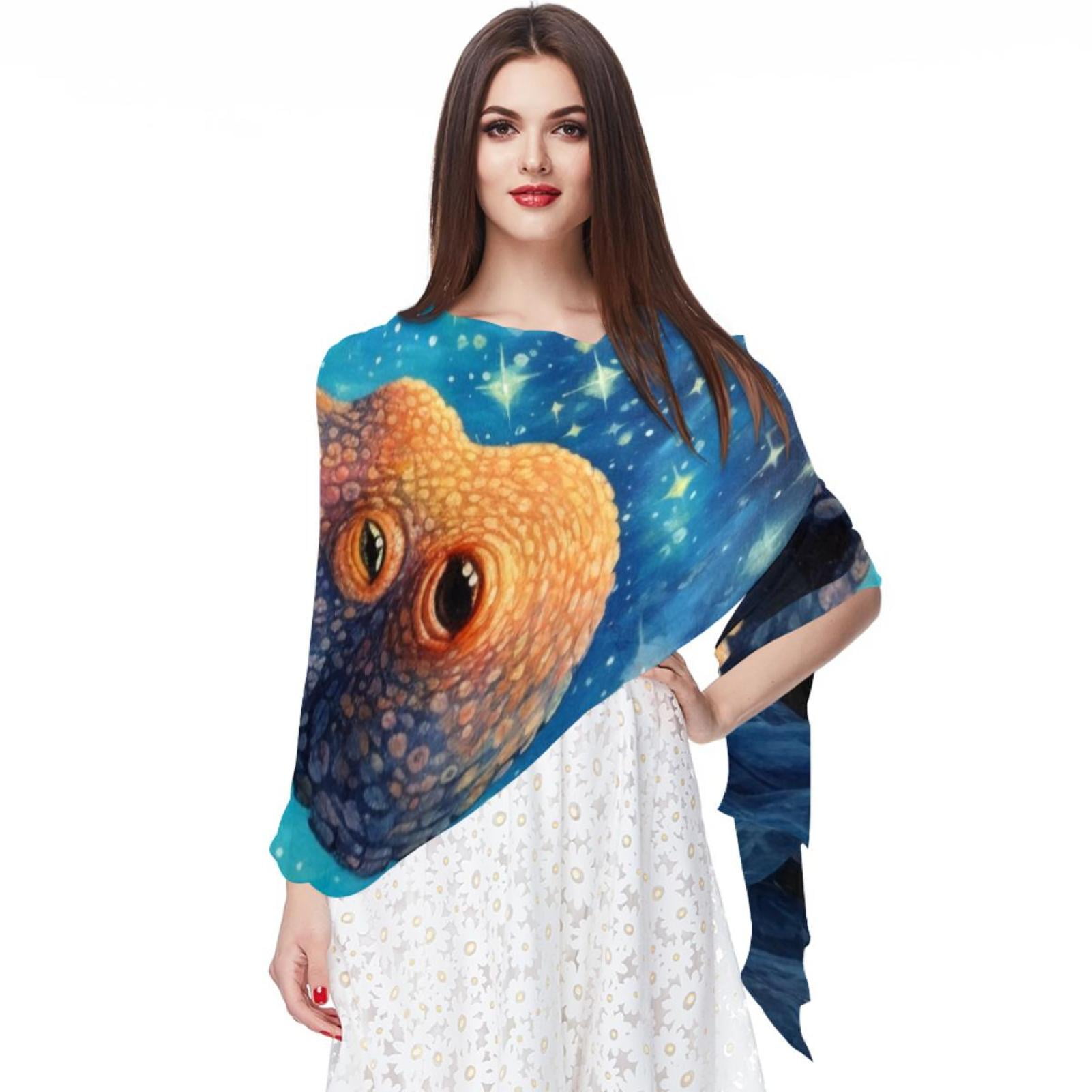 Octopus Chic Chiffon Yarn Head Scarf - Translucent Light and Breathable ...