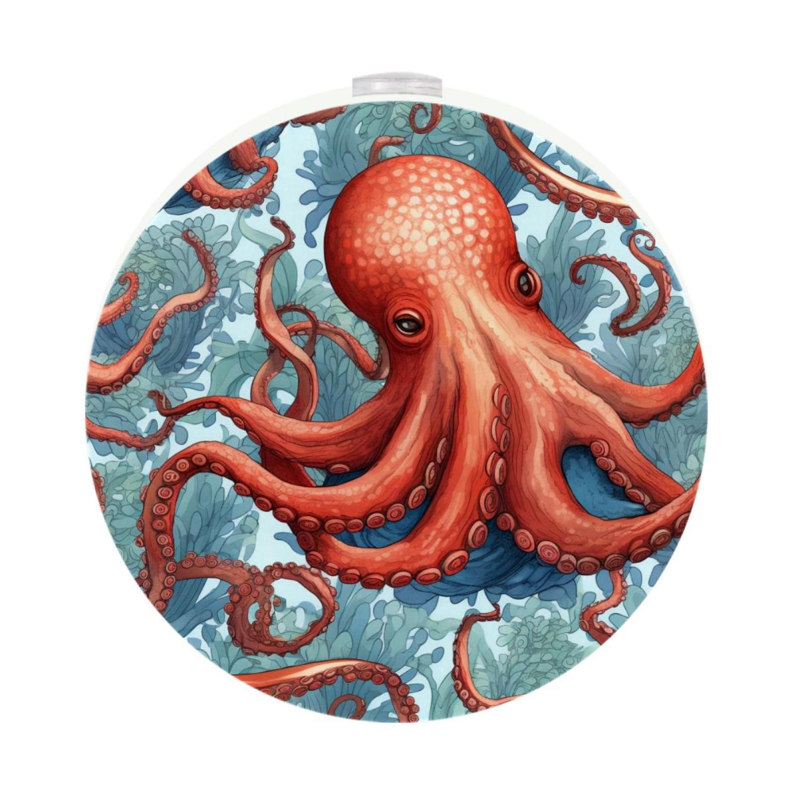 Octopus Circular Night Light - Induction Control LED Wall Night Lights ...