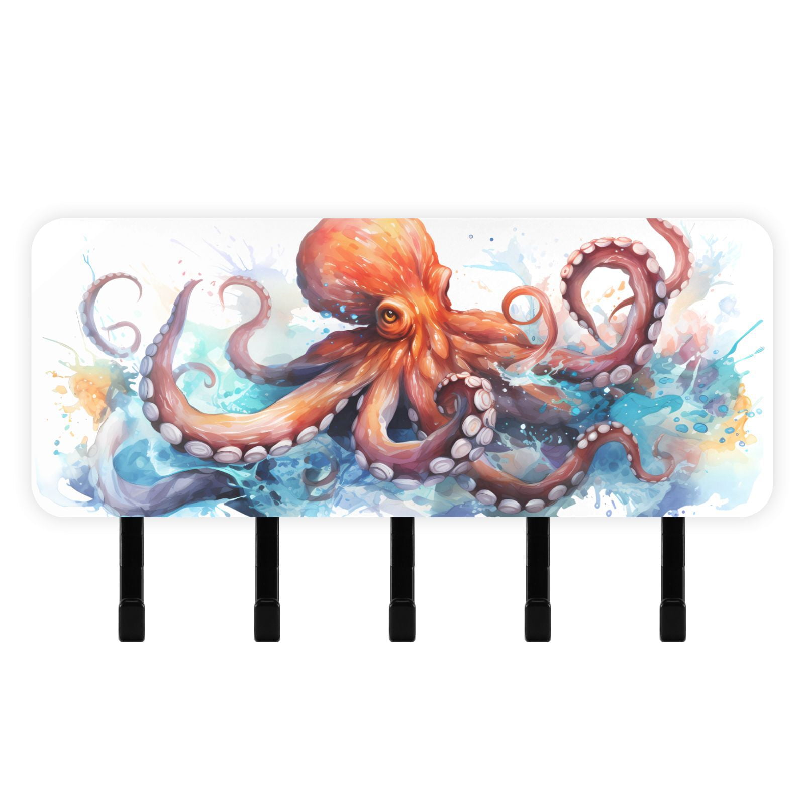 Octopus Colorful Mail Holder Organizer Wall Mount with Shelf Key Holder ...
