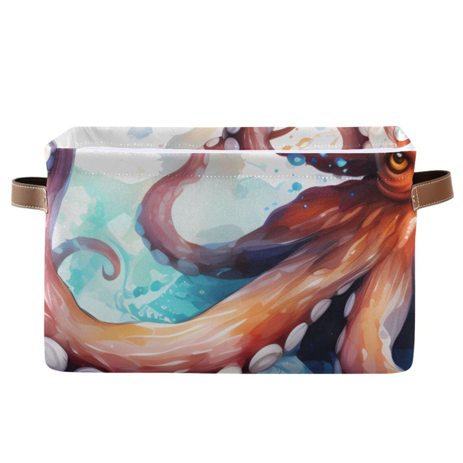 Octopus Colorful Storage Bins Baskets With Handles Storage Box Clothes ...