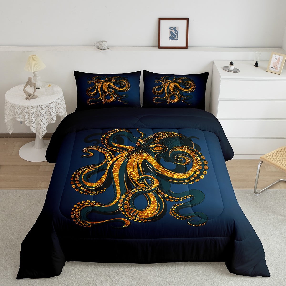 Octopus Comforter Set Queen , Octopus Tentacles Bedding Comforter Sets ...