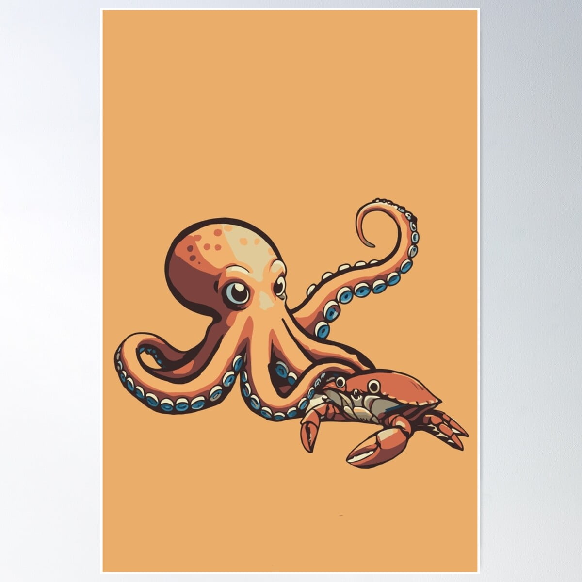 Octopus Core Poster Wall Art, Modern Wall Decor For Living Room Bedroom ...