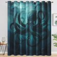 Octopus Curtains for Living Room, Thermal Insulated Ocean Marine Life ...