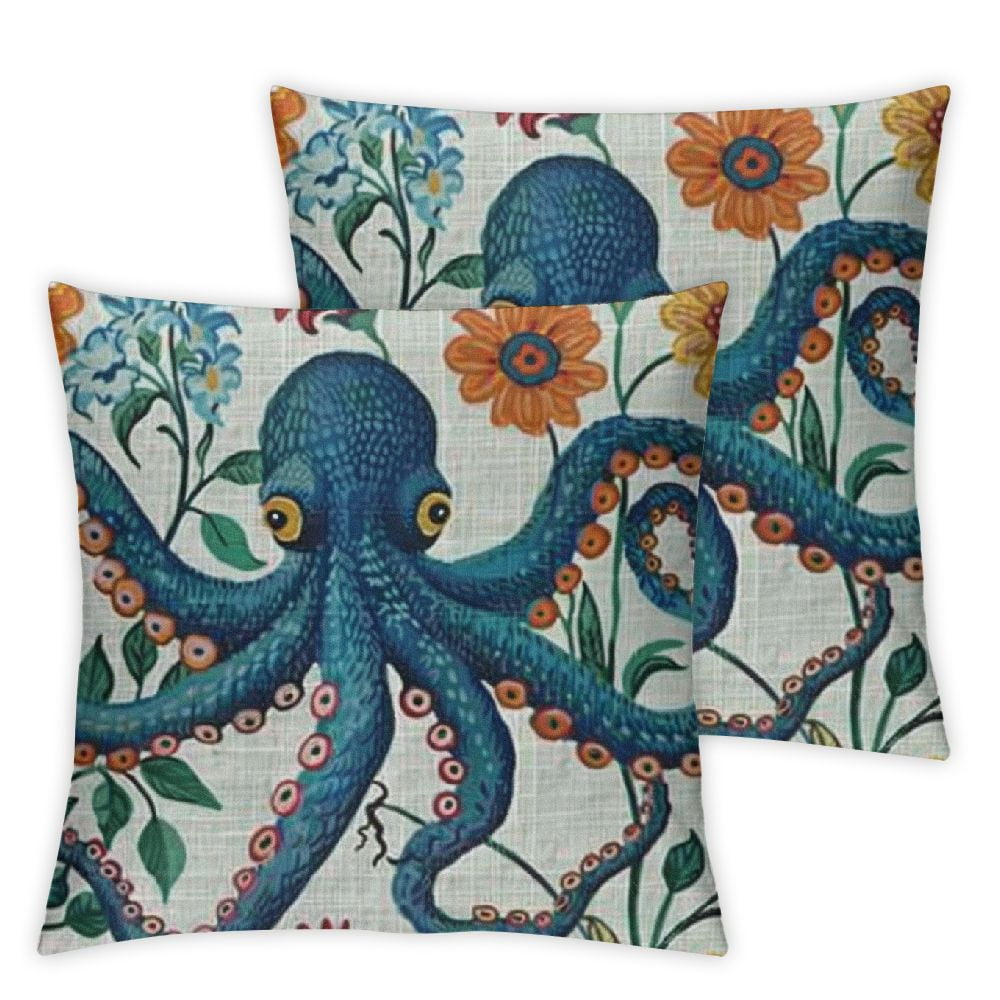 Octopus Design Pillow Cover, Multi, - Walmart.com