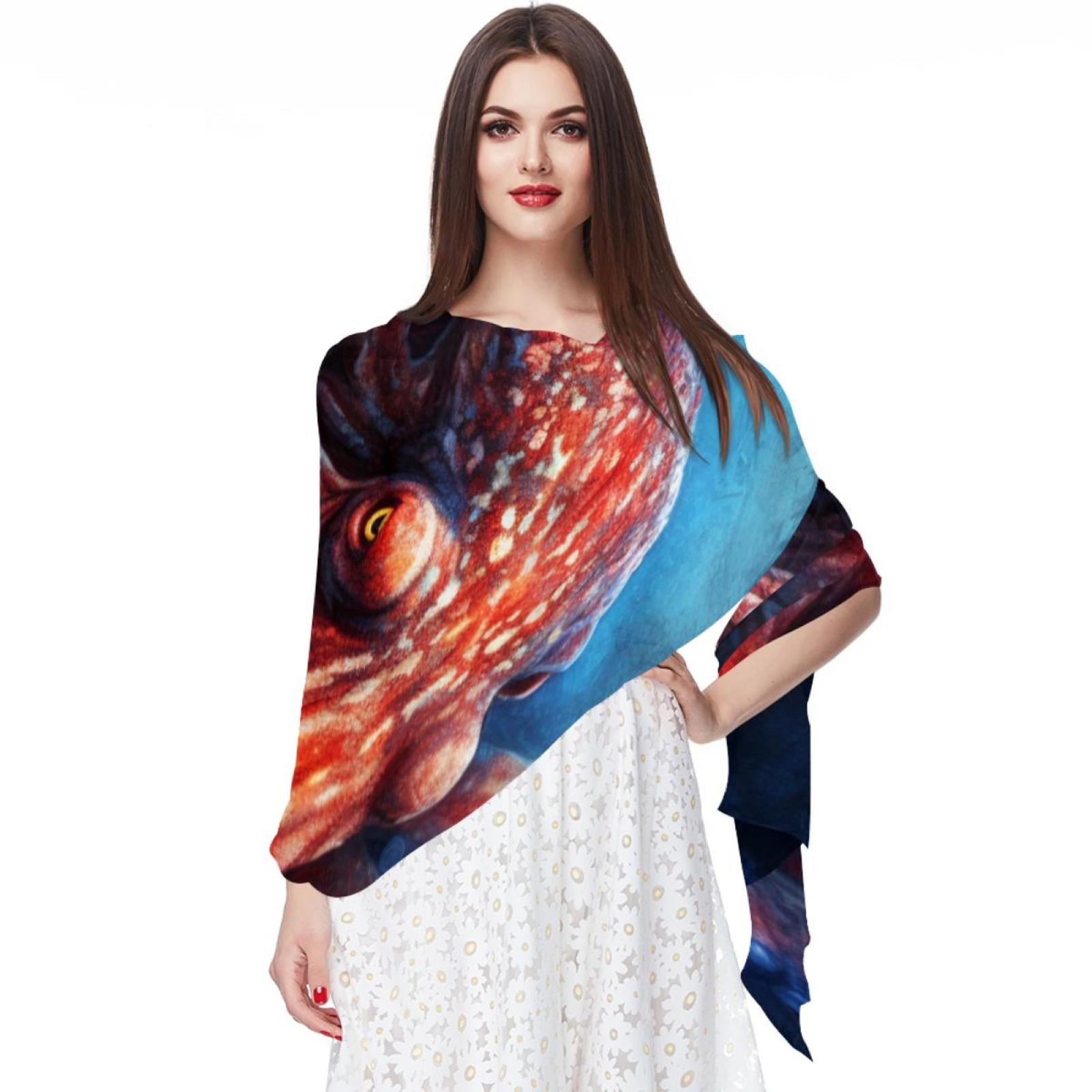Octopus Elegant Translucent Chiffon Silk Scarf 180*73 - Light ...