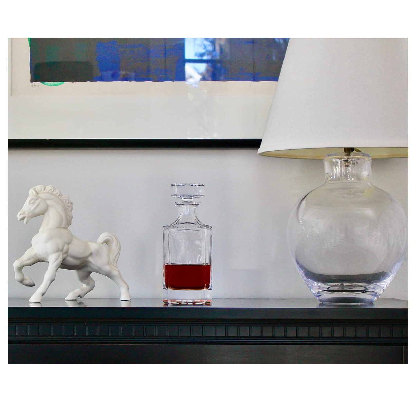 Octopus Engraved Whiskey Decanter - 26oz Square Crystal Decanter with ...