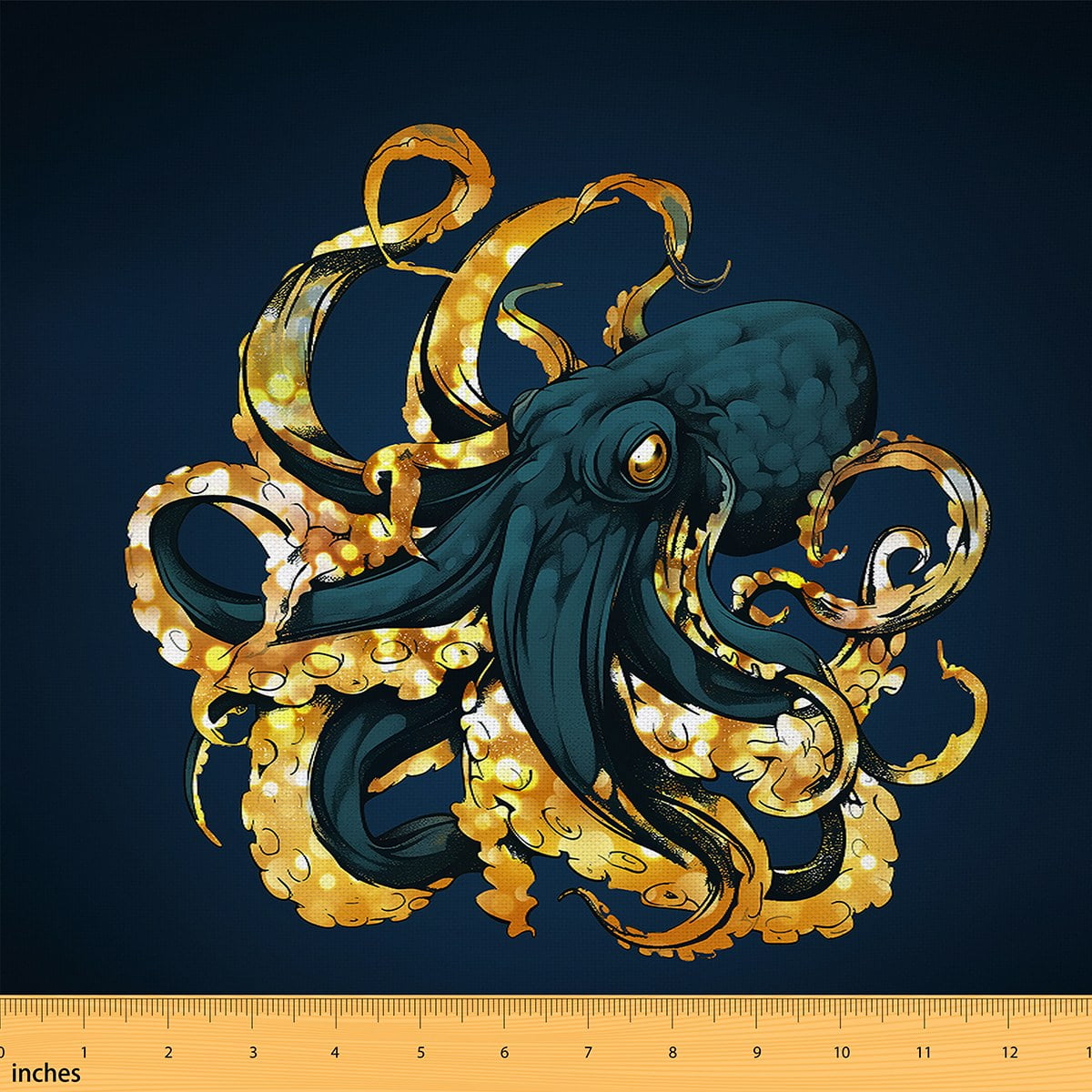 Octopus Fabric by the Yard,Sea Animal Upholstery Fabric by the Yard ...