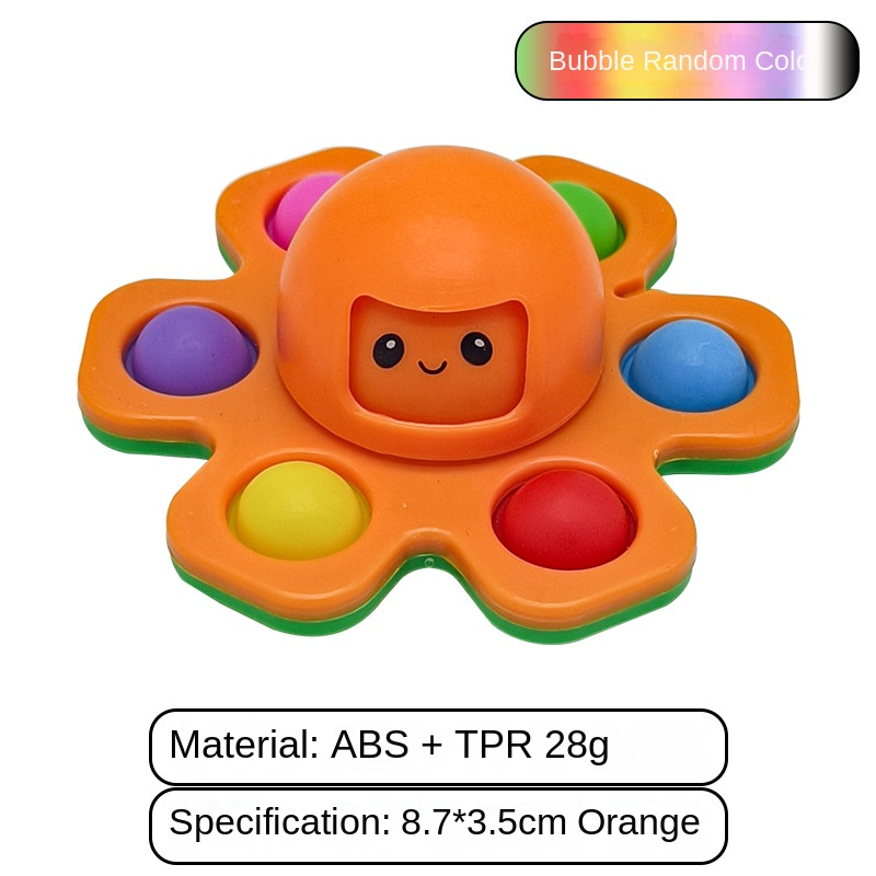 Octopus Fidget Spinner Face Changing Keychain Autism Stress Relief ...