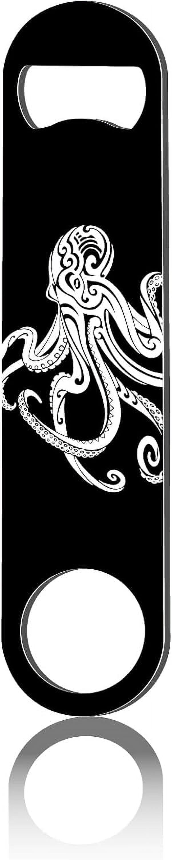 Octopus Flat Bottle Opener Black Blade Beer Opener Stainless Steel Beer ...