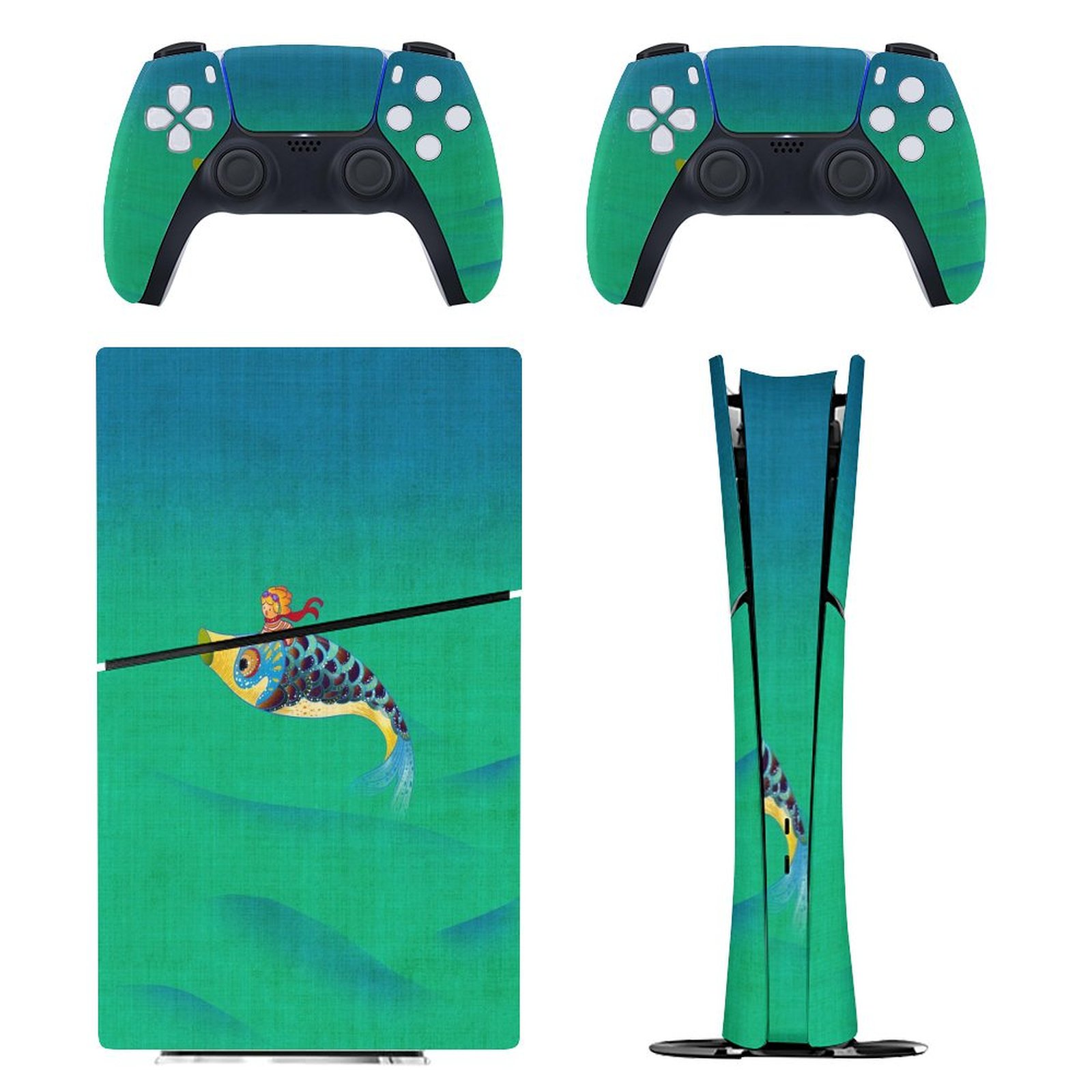 Octopus Flying.jpg PS5/PS5 Slim Digital Disc Skin Sticker For Console ...