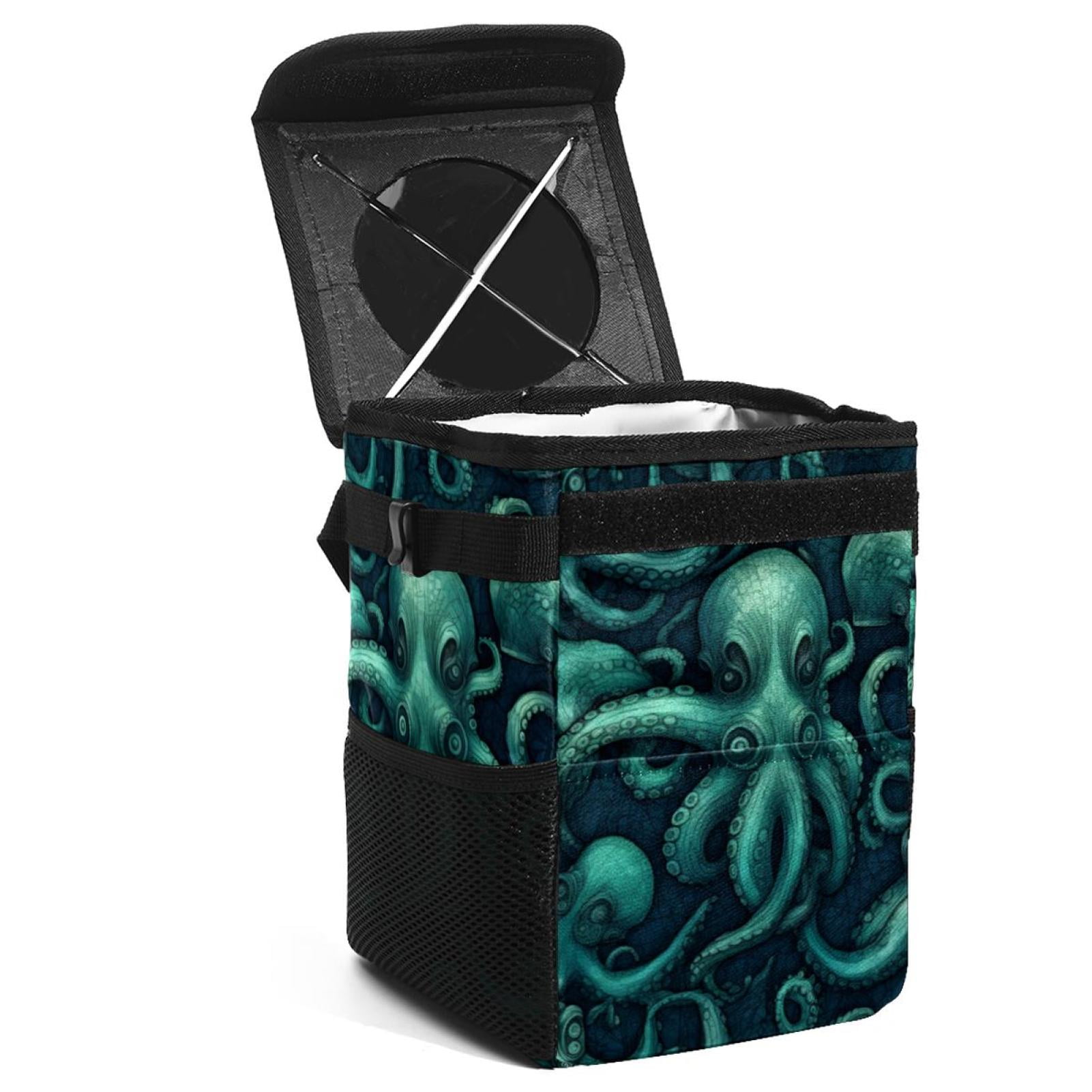 Octopus Foldable Car Garbage Can with Lid, Leak-proof, Hanging Storage ...