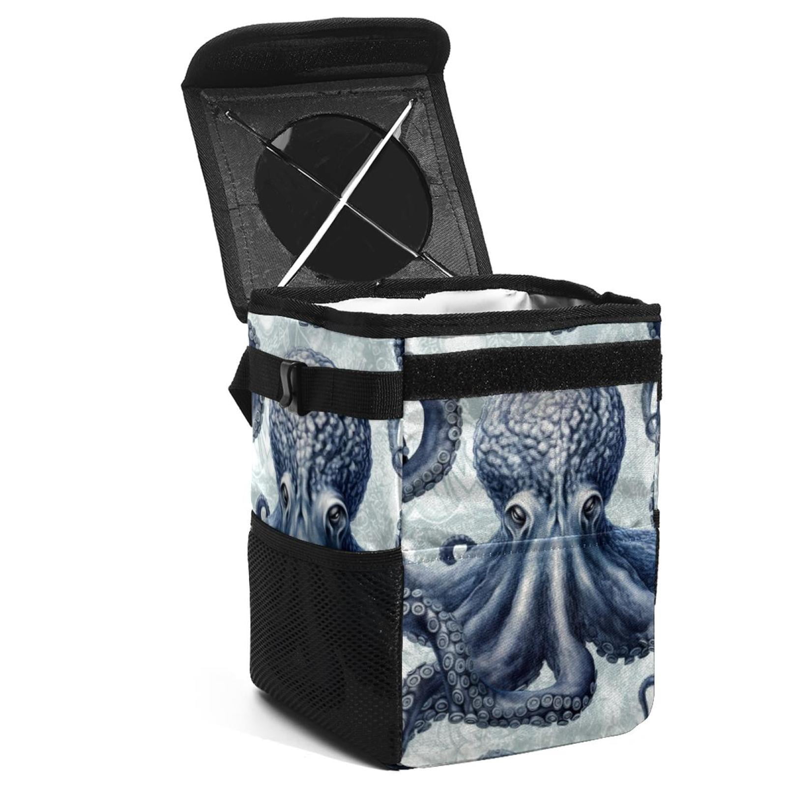 Octopus Foldable Car Trash Can with Lid, Leak-Proof, Hanging Storage ...