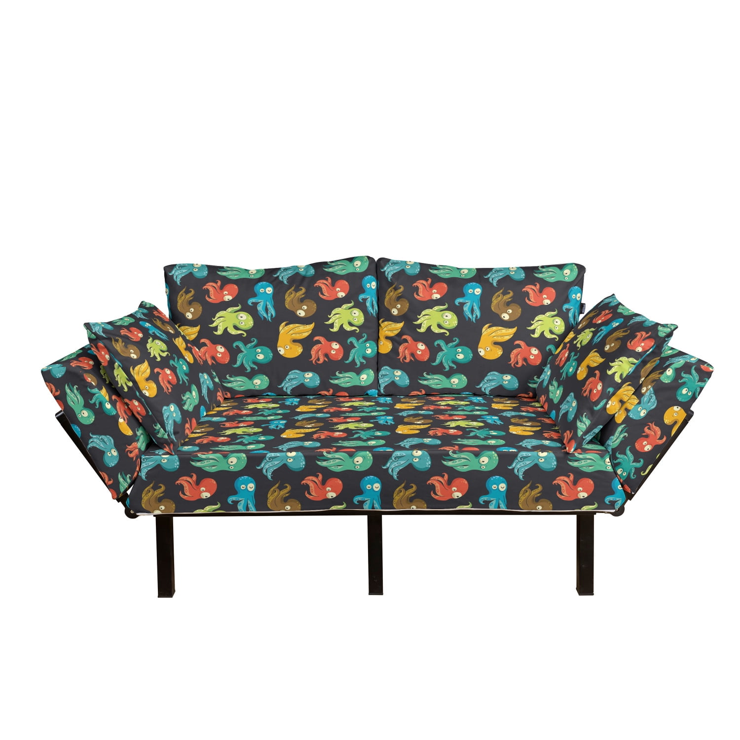 Octopus Futon Couch, Octopus Cartoon Drawing Style Funny Characters ...