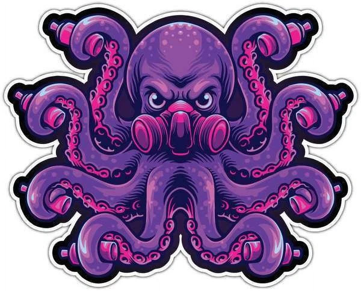 Octopus Gas Mask Graffiti Street Art Car Sticker 4."X5"Phone Decal ...