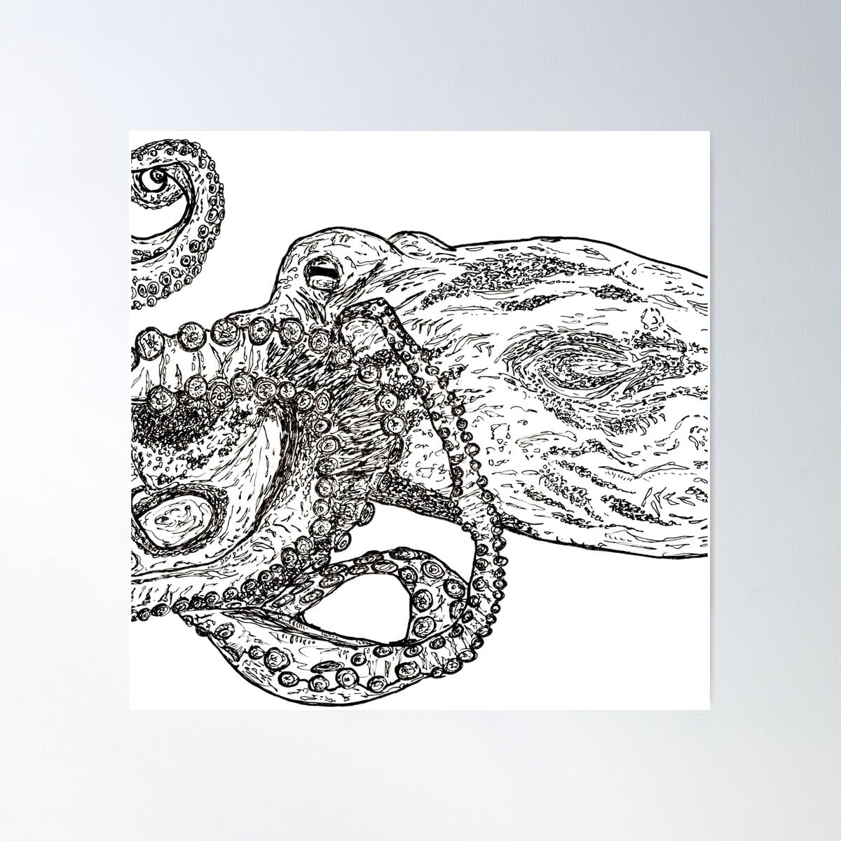 Octopus - Handmade Ocean-Themed Christmas Gifts Poster Wall Art, Modern ...