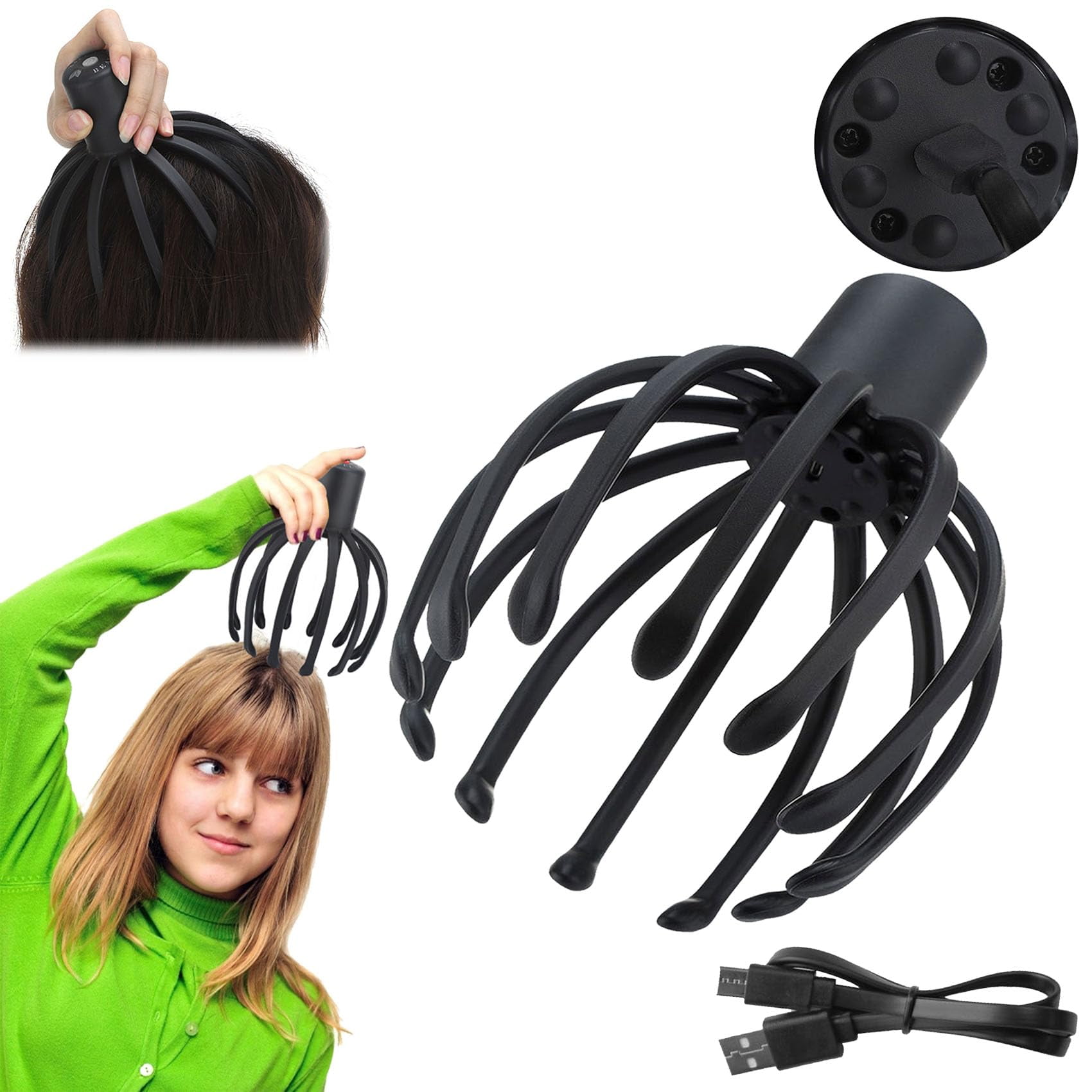 Octopus Head Massager Scalp for Deep Scalp Massage to Relieve Stress ...