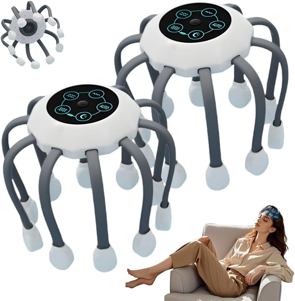 Octopus Head Massager Scalp, Electric Scalp Massager, Scalp Massager ...