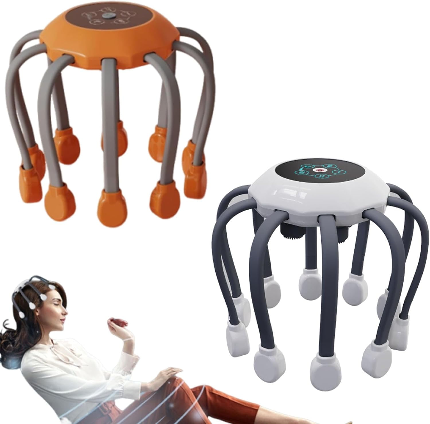 Octopus Head Massager Scalp, Head Massager Scalp Stress Relax, Electric ...