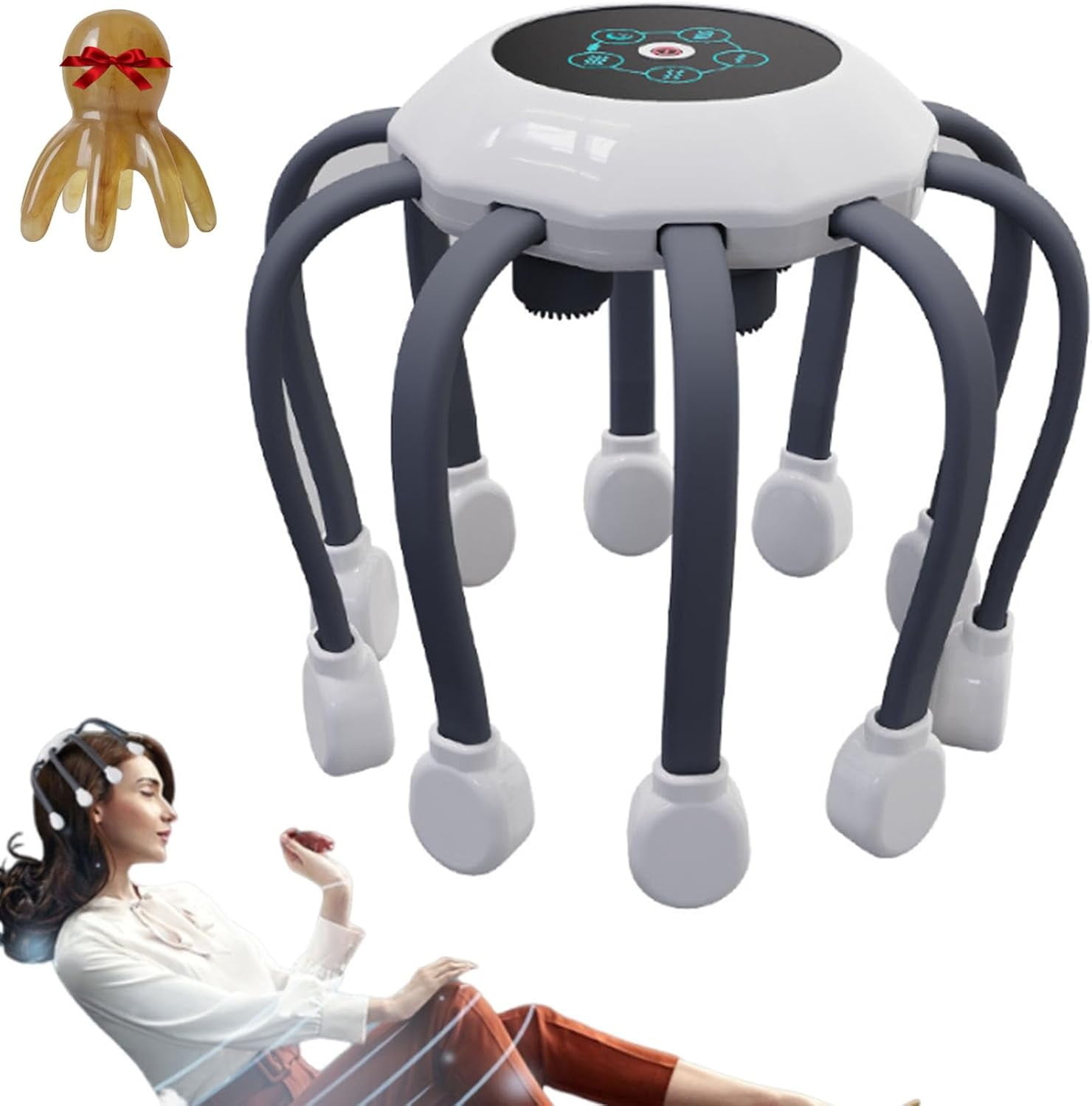 Octopus Head Massager Scalp, Head Massager Scalp Stress Relax, Electric ...