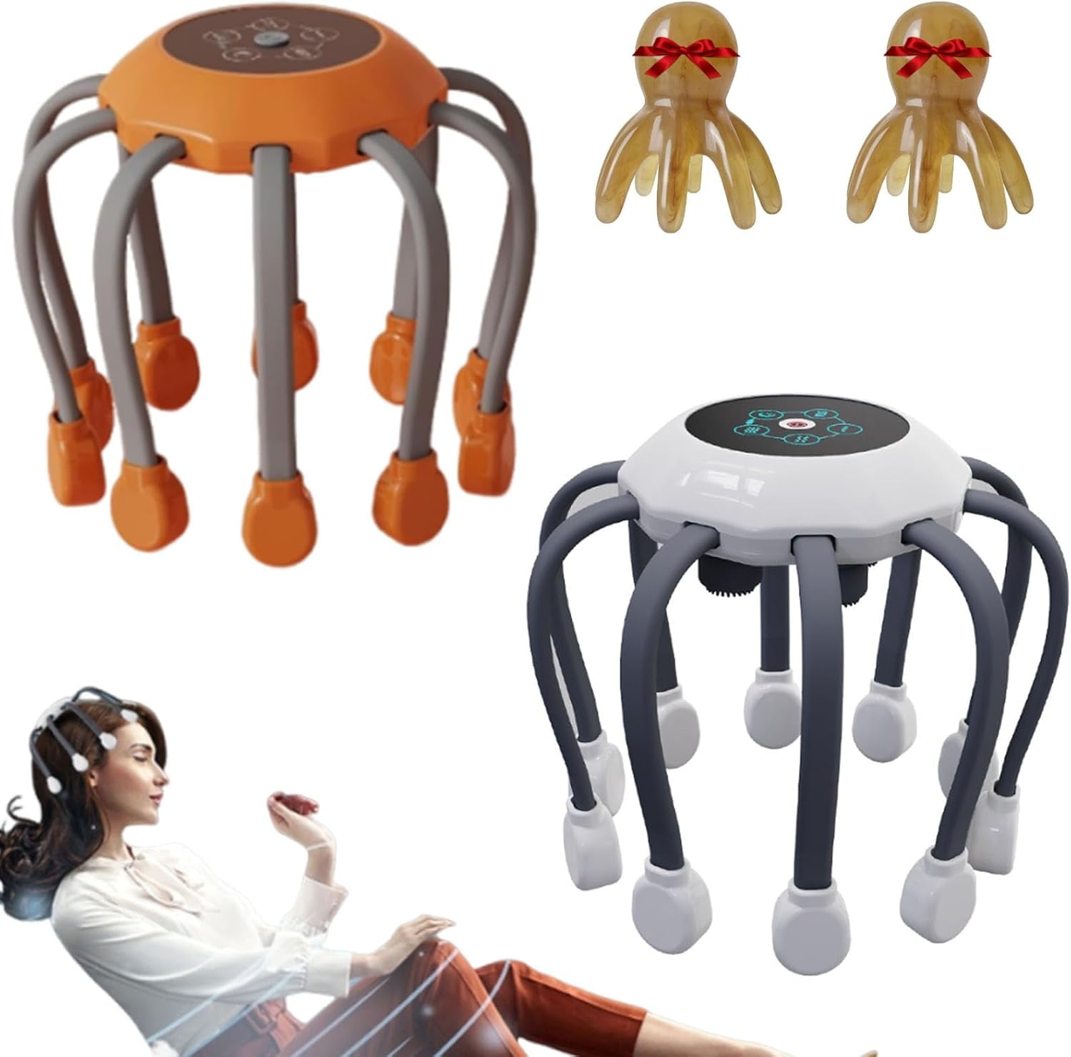 Octopus Head Massager Scalp, Head Massager Scalp Stress Relax, Electric ...