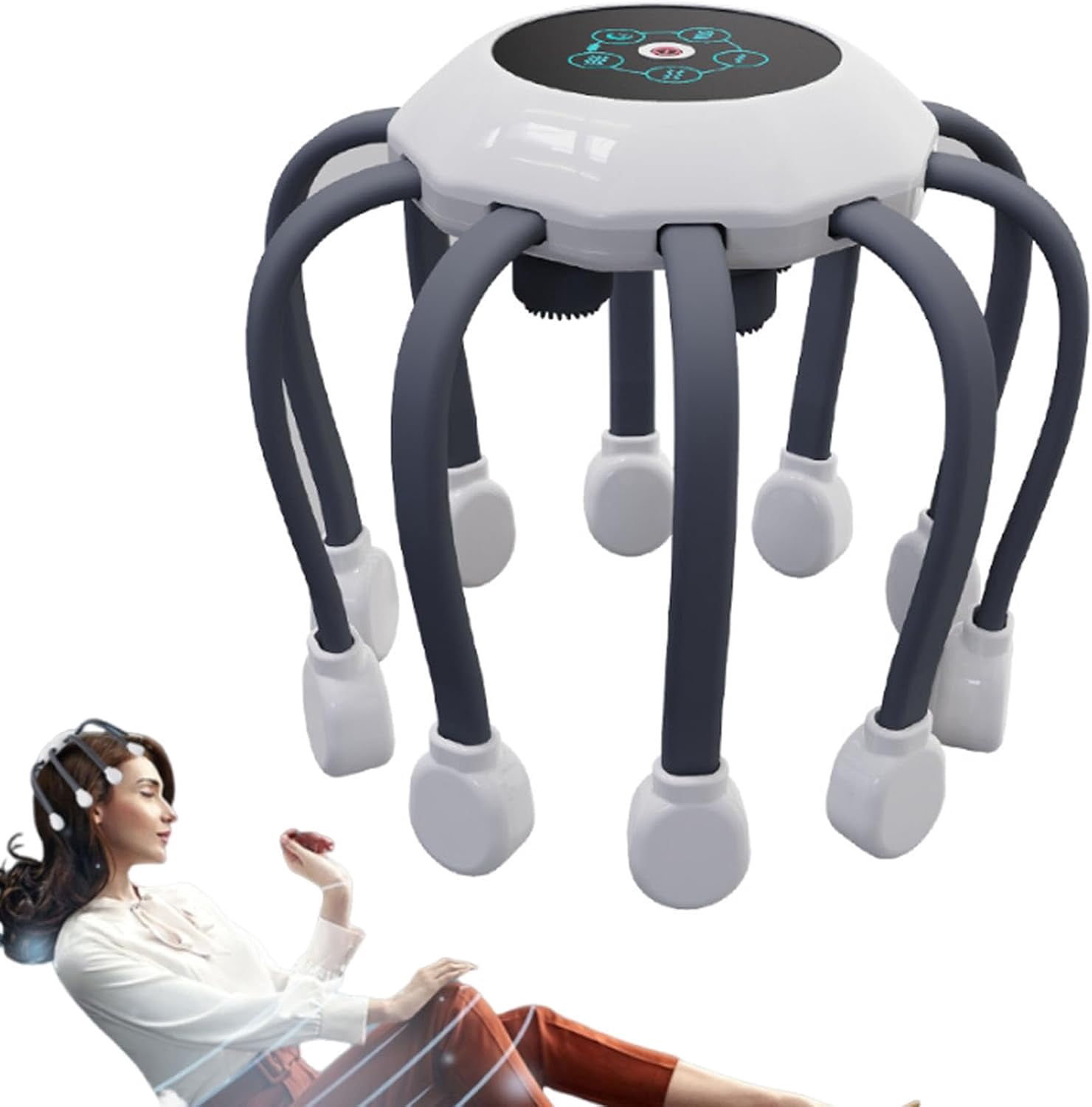 Octopus Head Massager Scalp, Head Massager Scalp Stress Relax, Electric ...