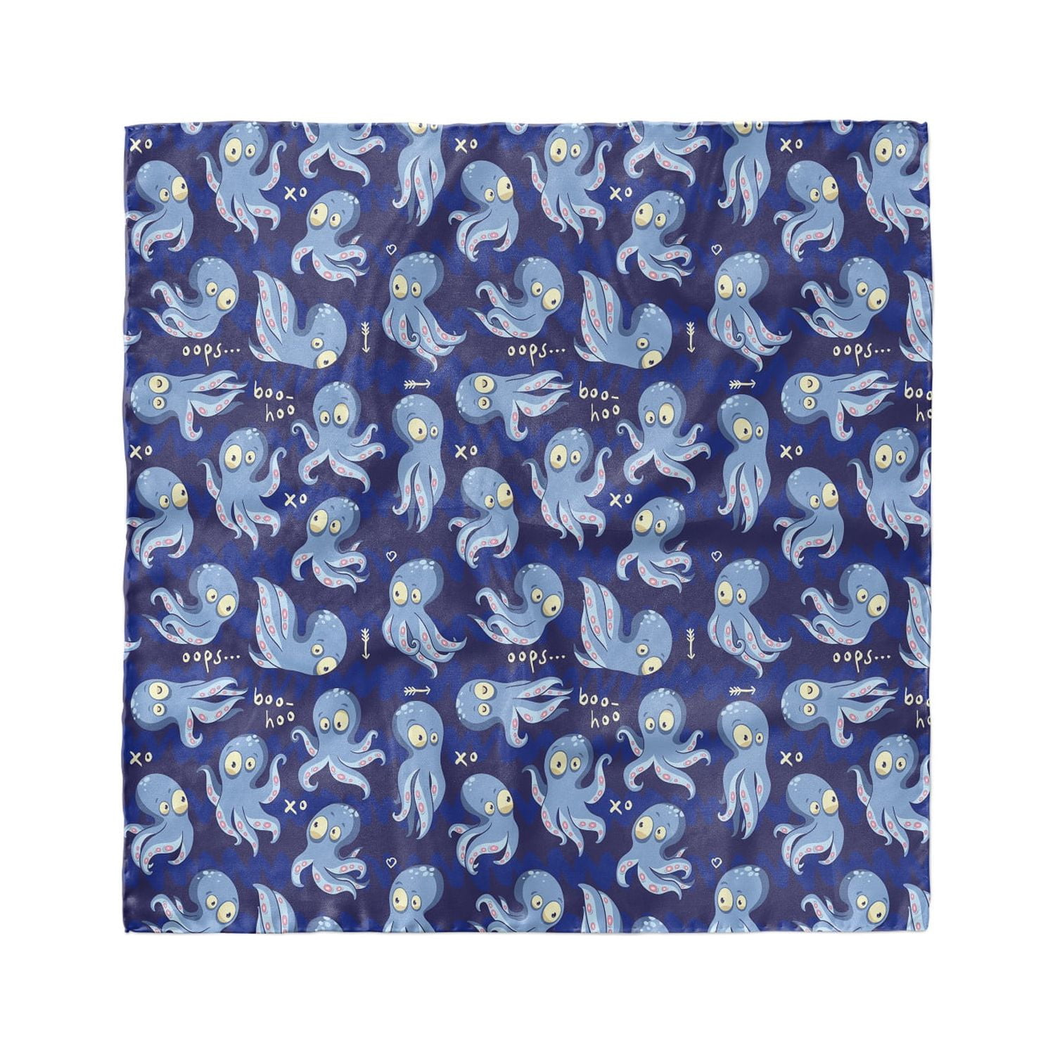 Octopus Head Scarf, Cartoon Style Wildlife, Head Wrap, 3 Sizes, by ...