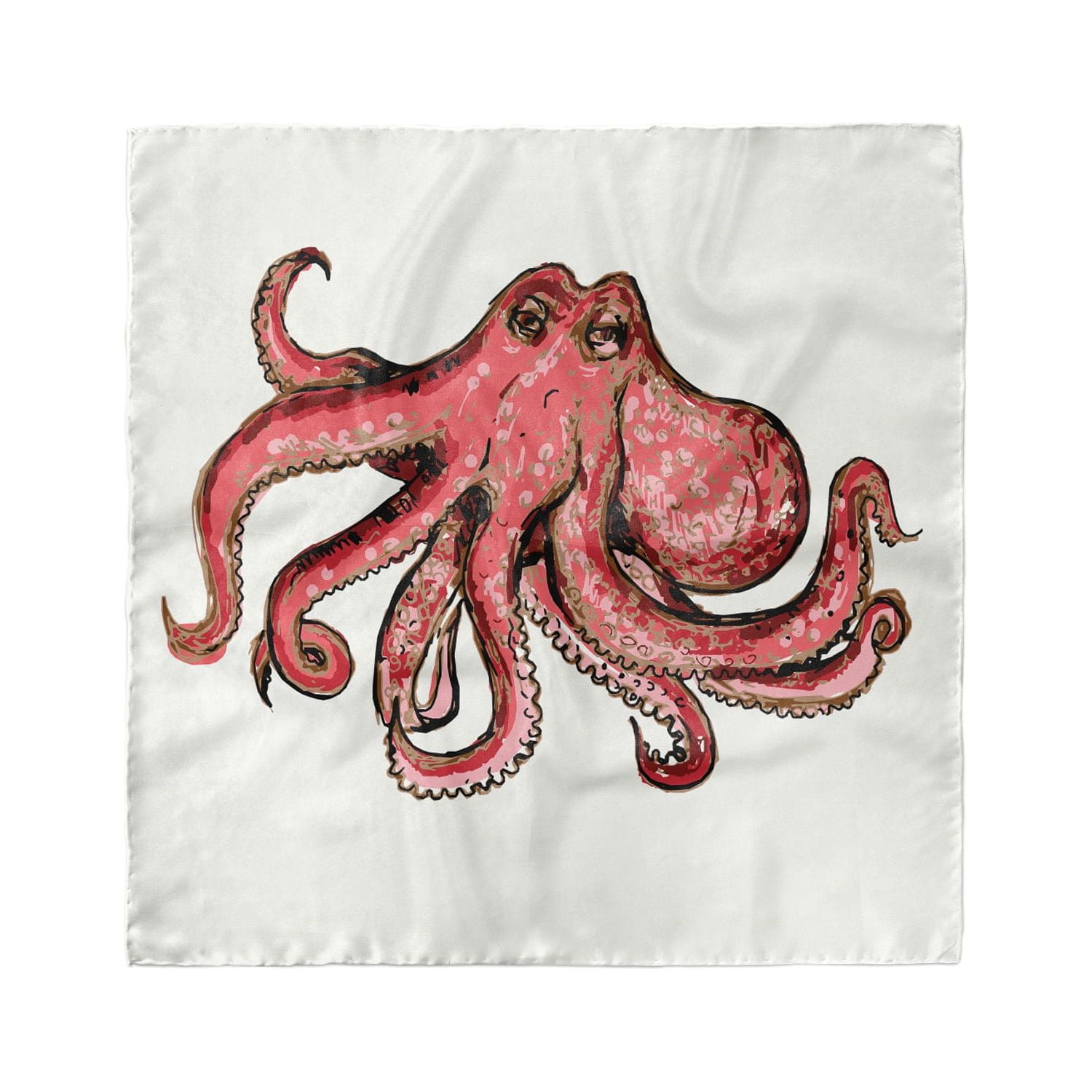 Octopus Head Scarf, Pink Watercolor Animal, Head Wrap, 3 Sizes, by ...