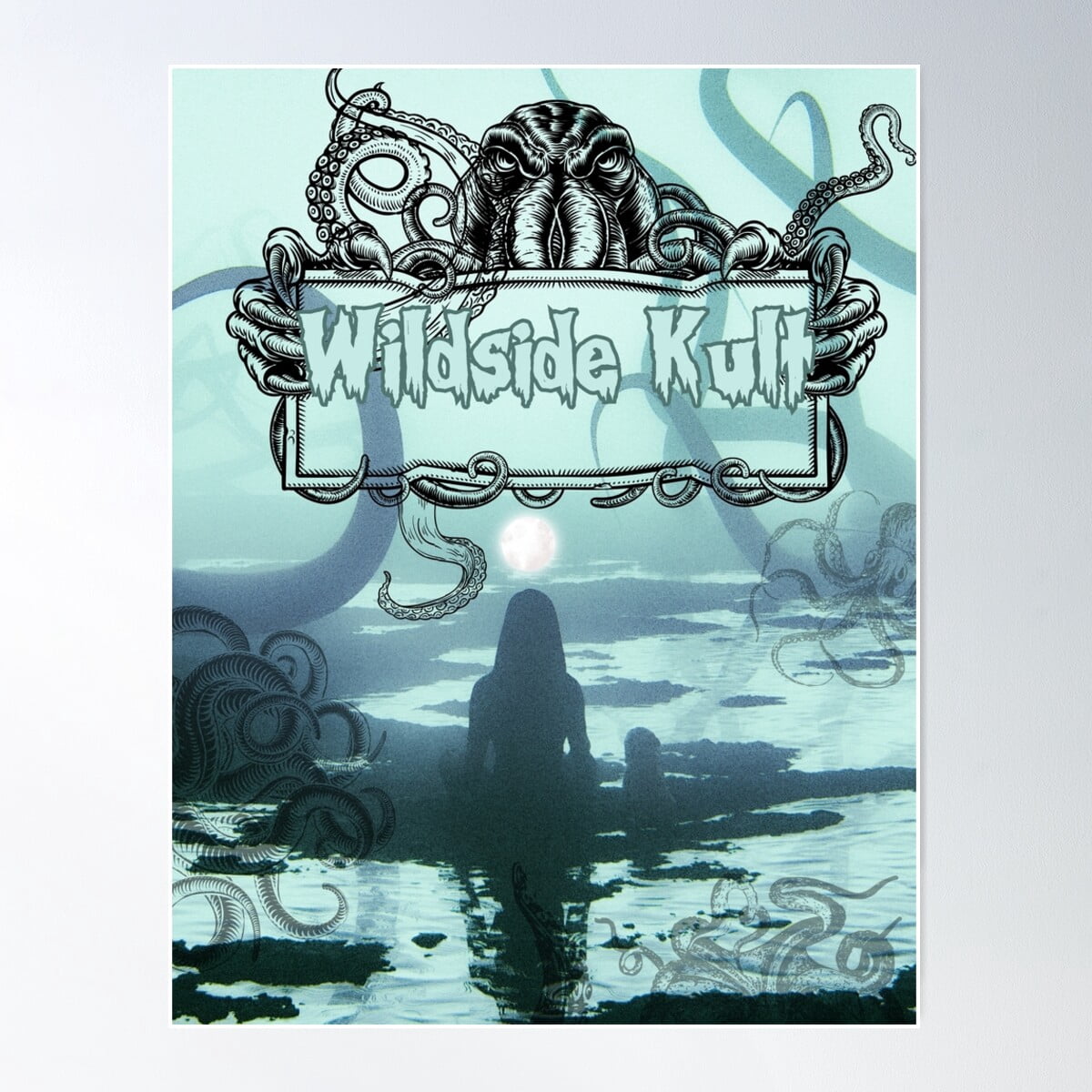 Octopus Horror Poster Wall Art, Modern Wall Decor For Living Room ...