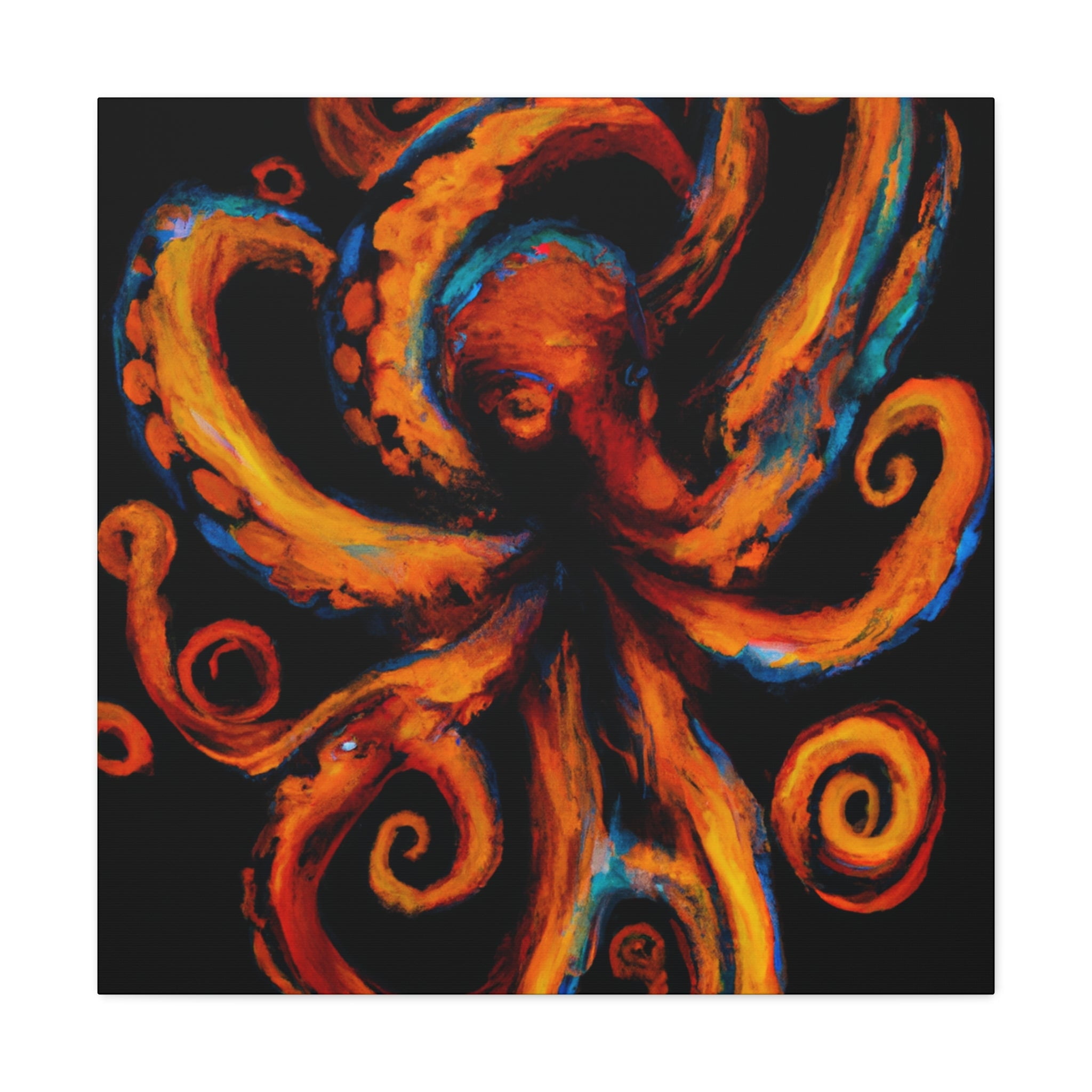 Octopus In Abstracted Reality - Canvas - Walmart.com