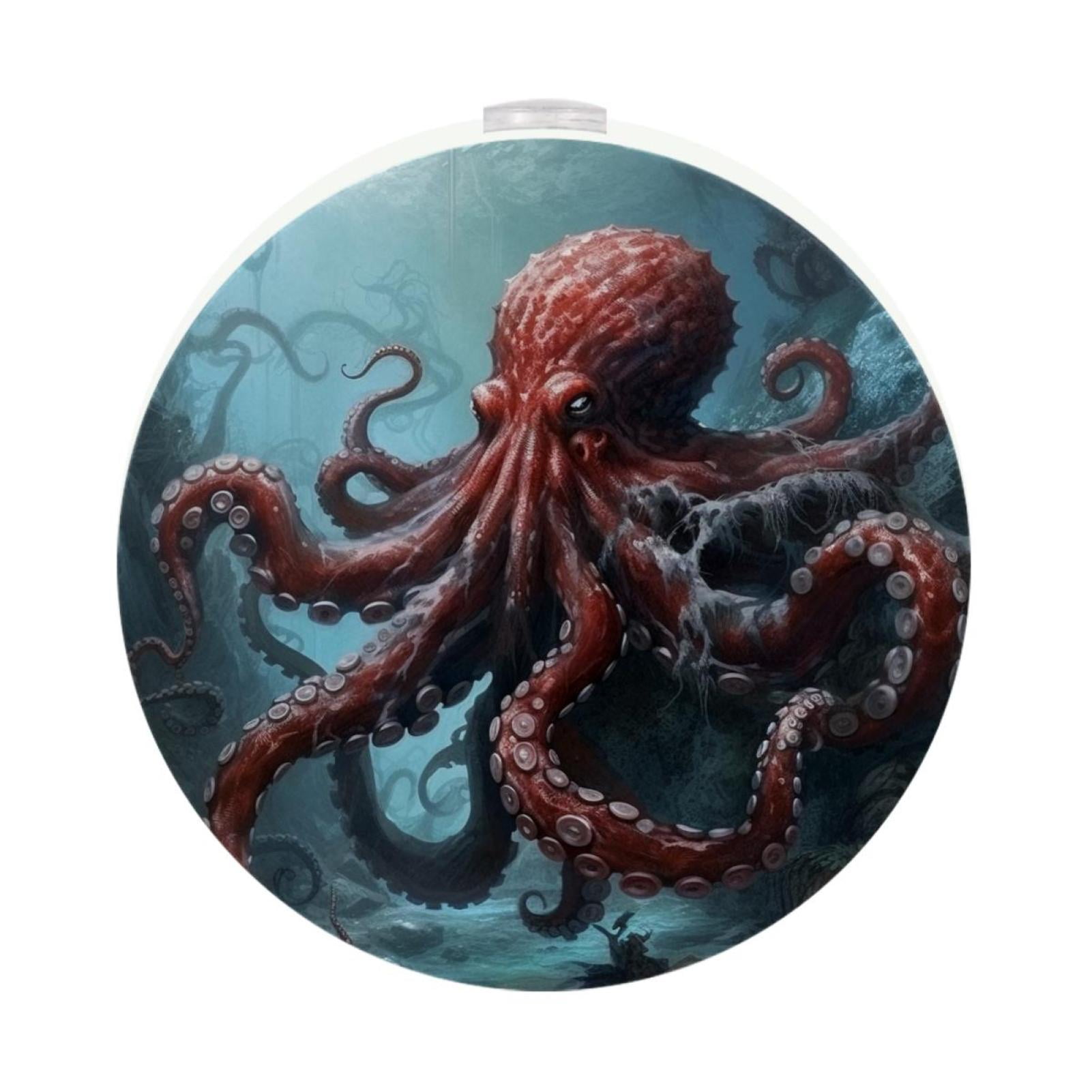Octopus LED Night Light, Pack of 2, Induction Light Control, ABS ...