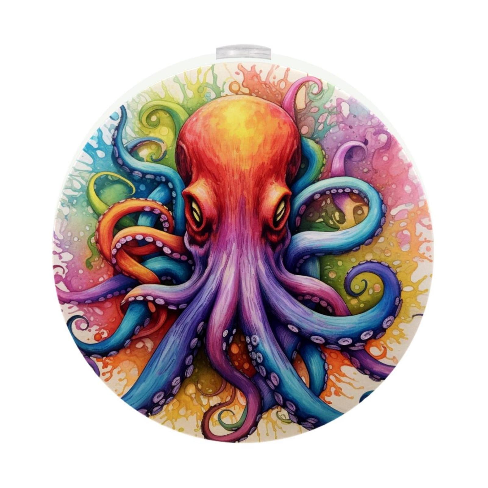 Octopus LED Night Light - Wall Mounted Small LED Lights for Bedroom ...