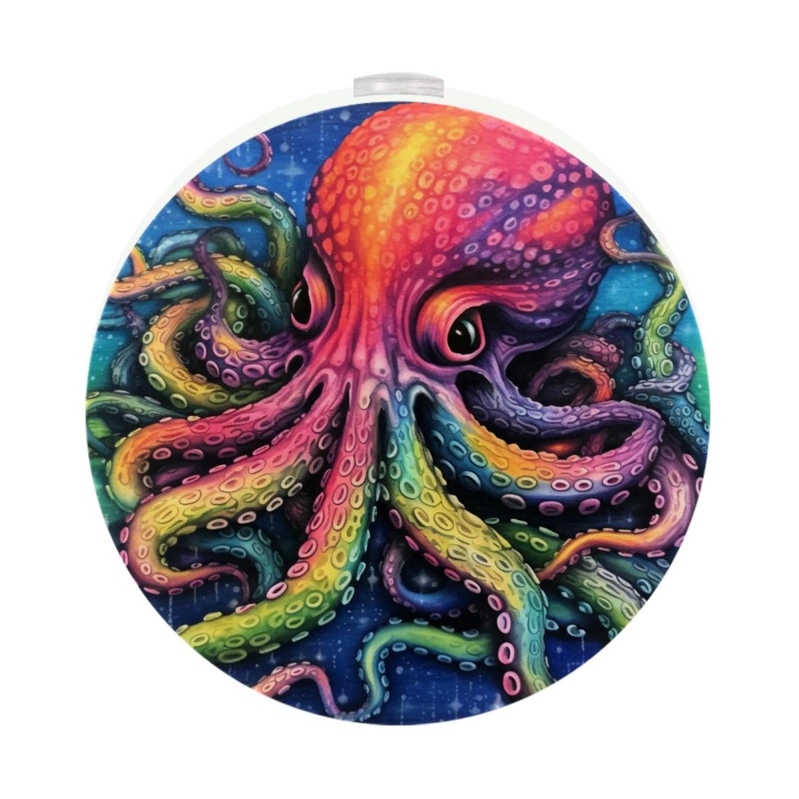 Octopus LED Night Lights - 2 Pack Small Induction Wall Light - Walmart.com